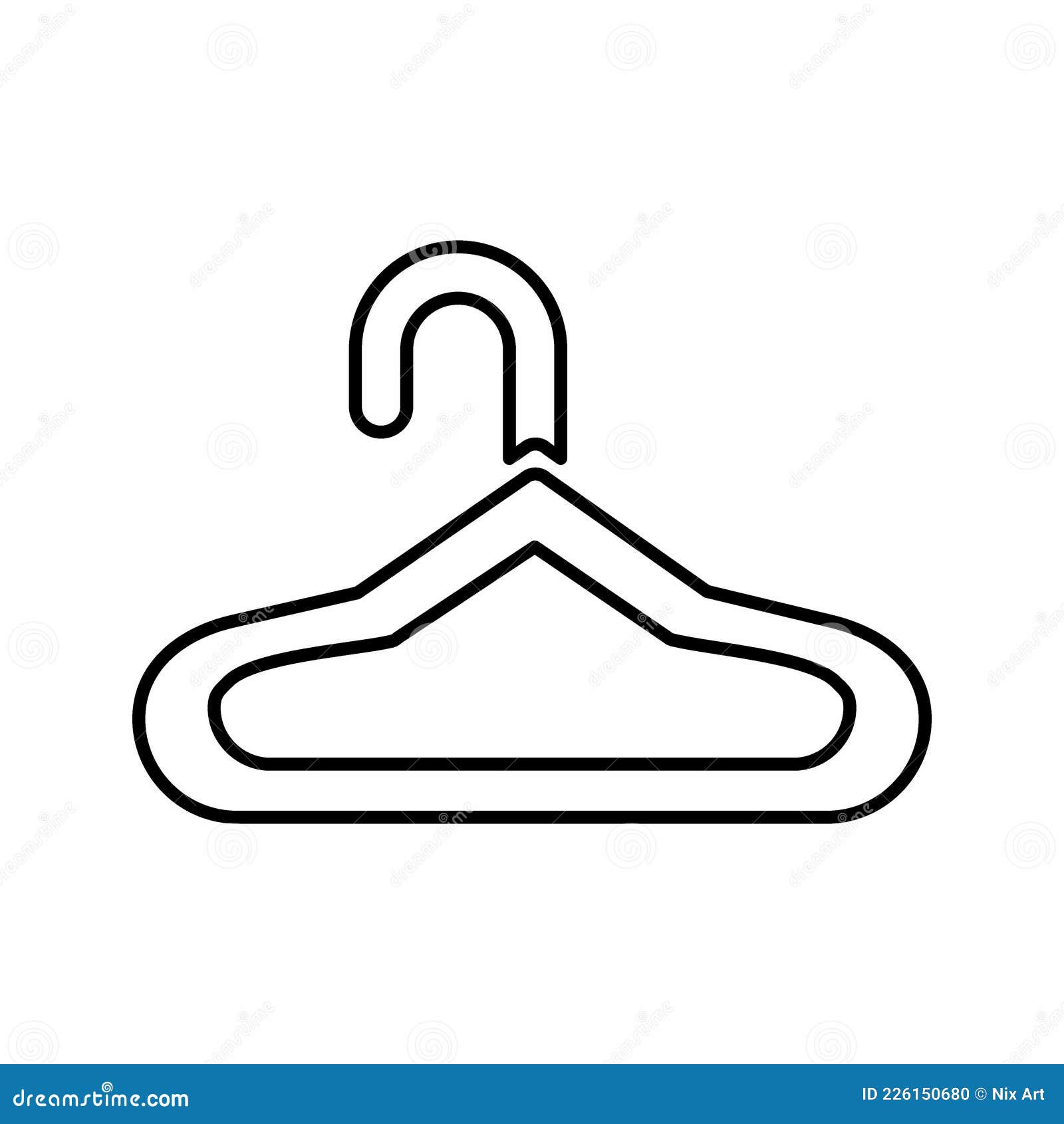Vector Graphic of Hanger - Line Style - Simple Illustration. Editable ...