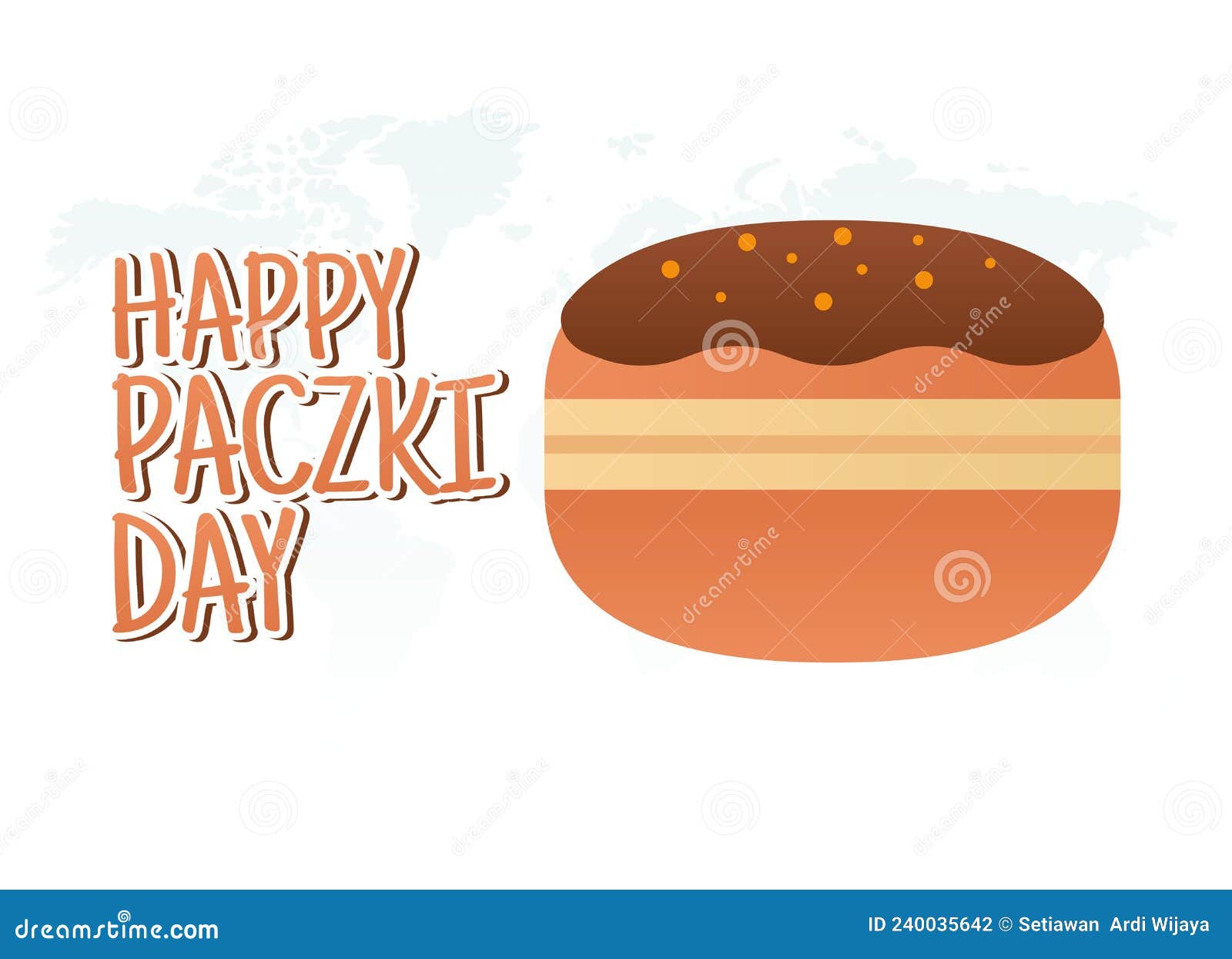 Vector Graphic of Happy Paczki Day Stock Vector - Illustration of ...