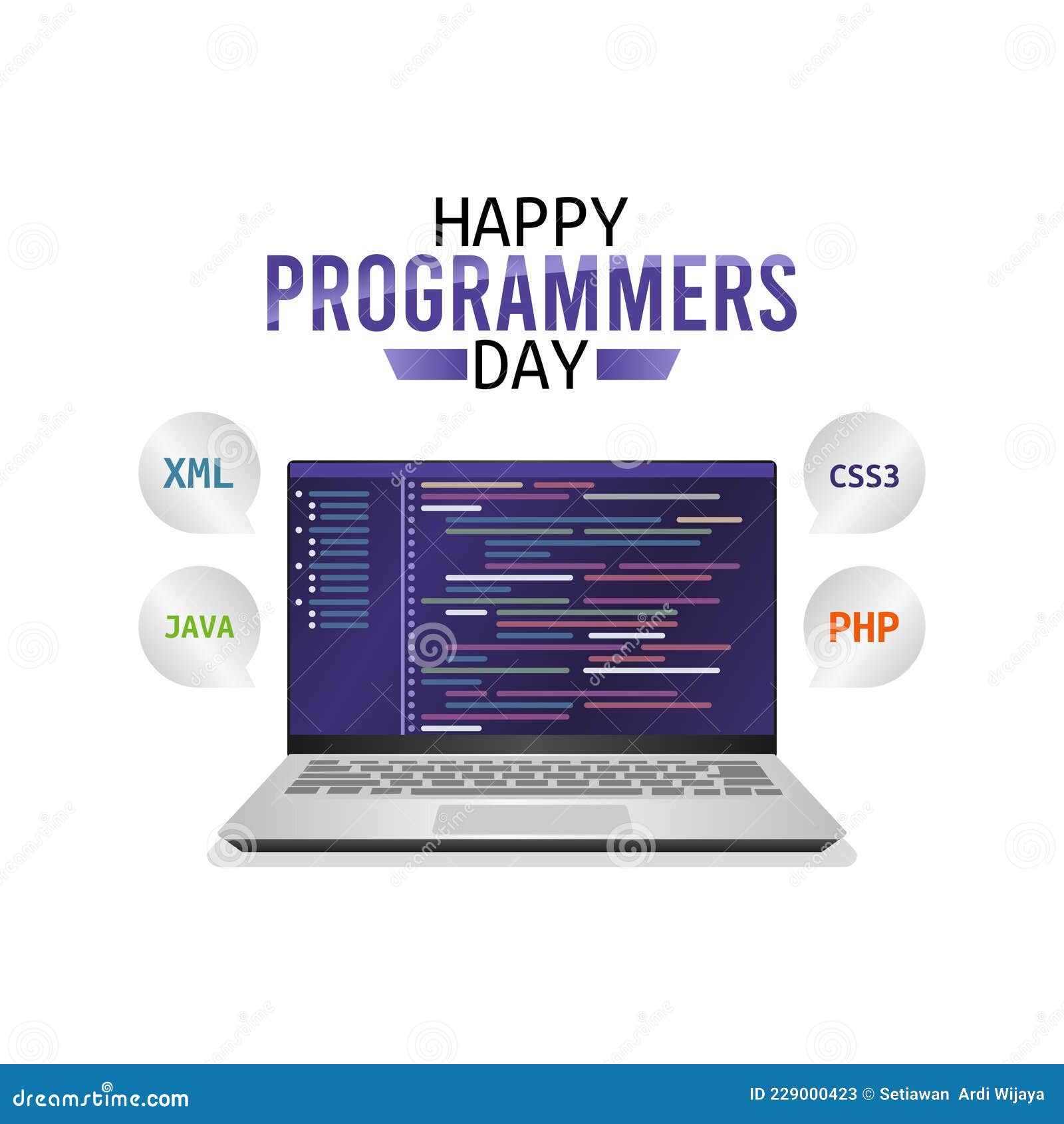 Vector Graphic Of Happy Programmers Day Stock Vector Illustration Of