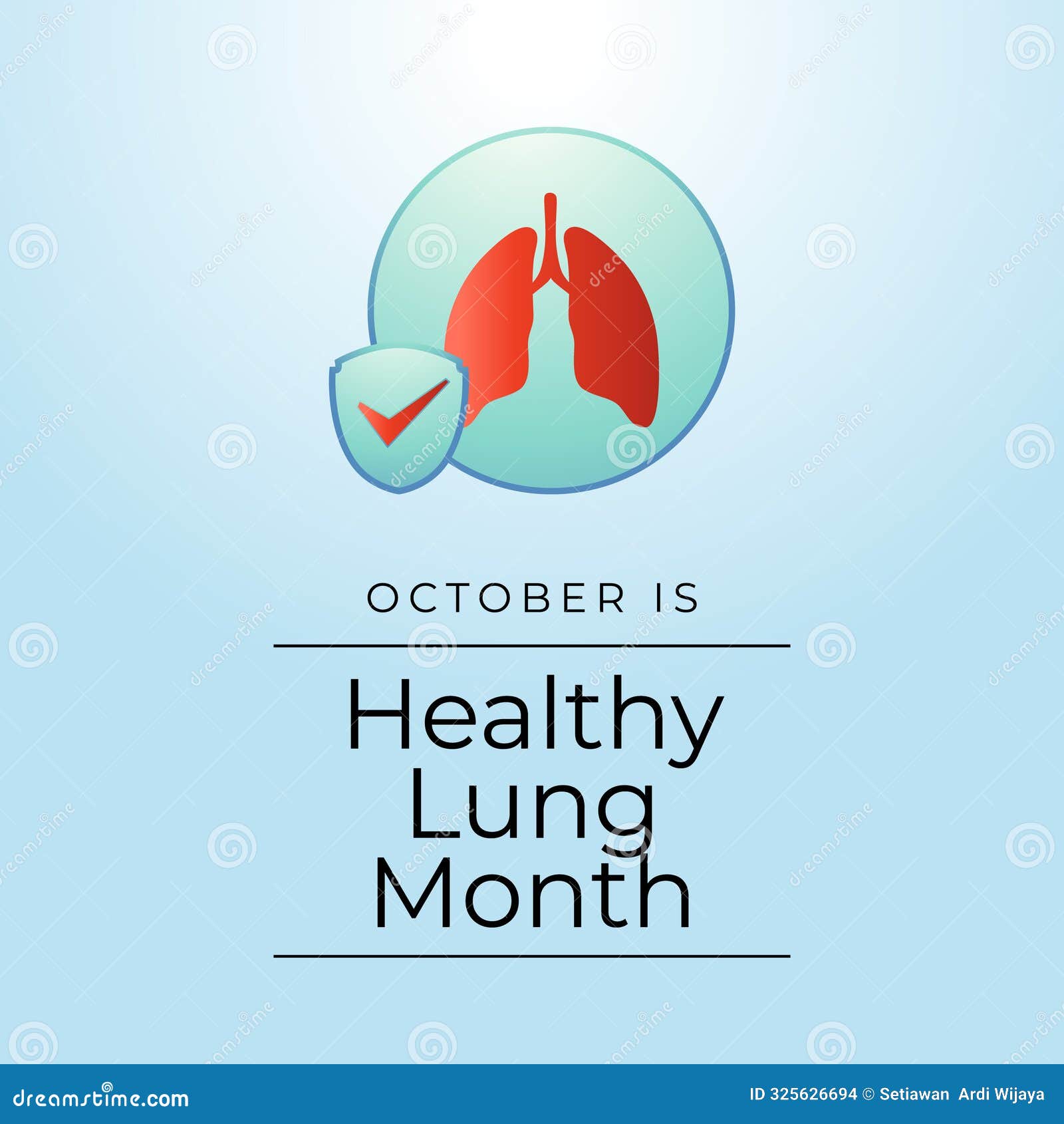 Vector Graphic of Healthy Lung Month Ideal for Healthy Lung Month ...