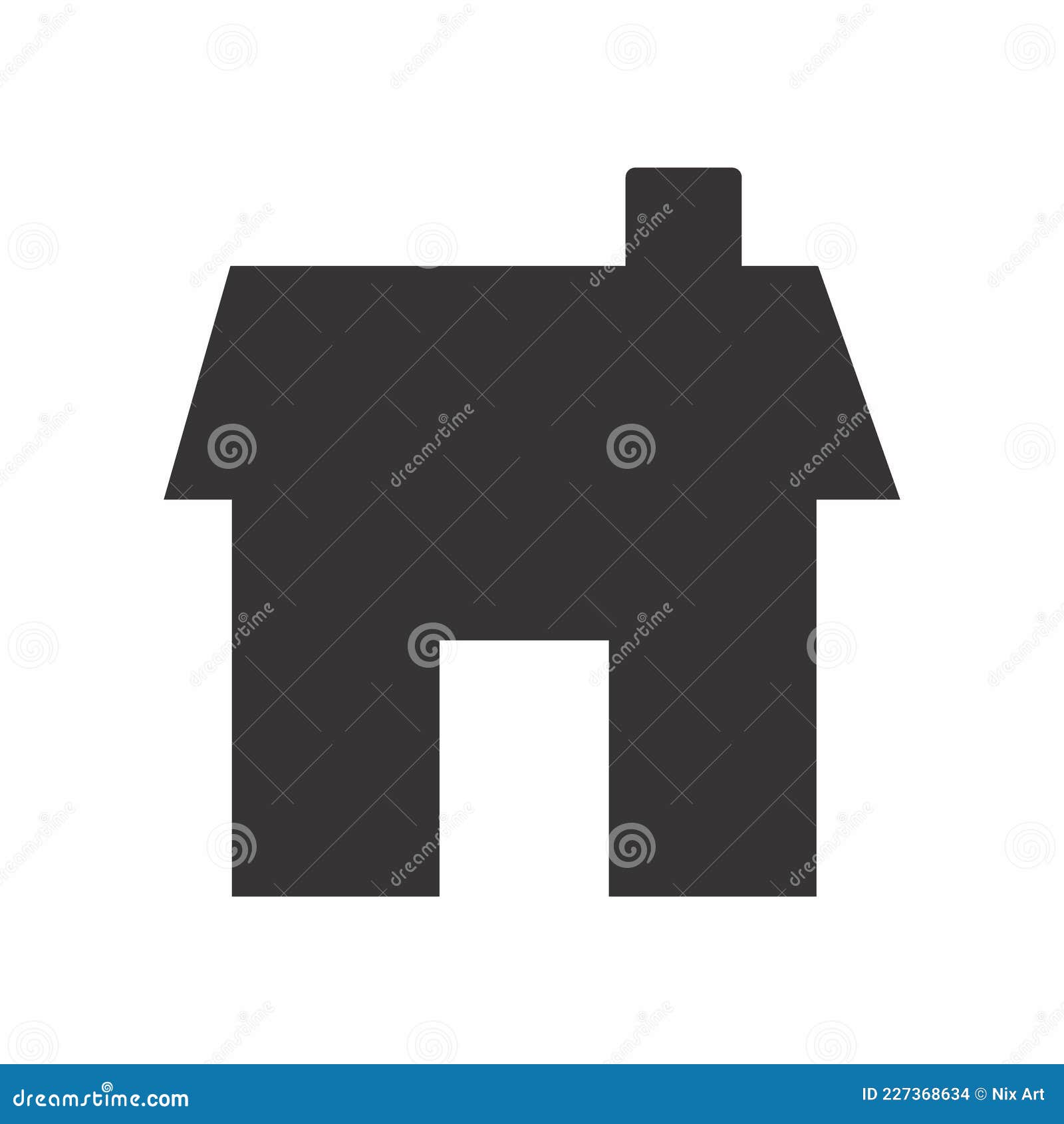 Vector Graphic of House - Black Style - Simple Illustration. Editable ...
