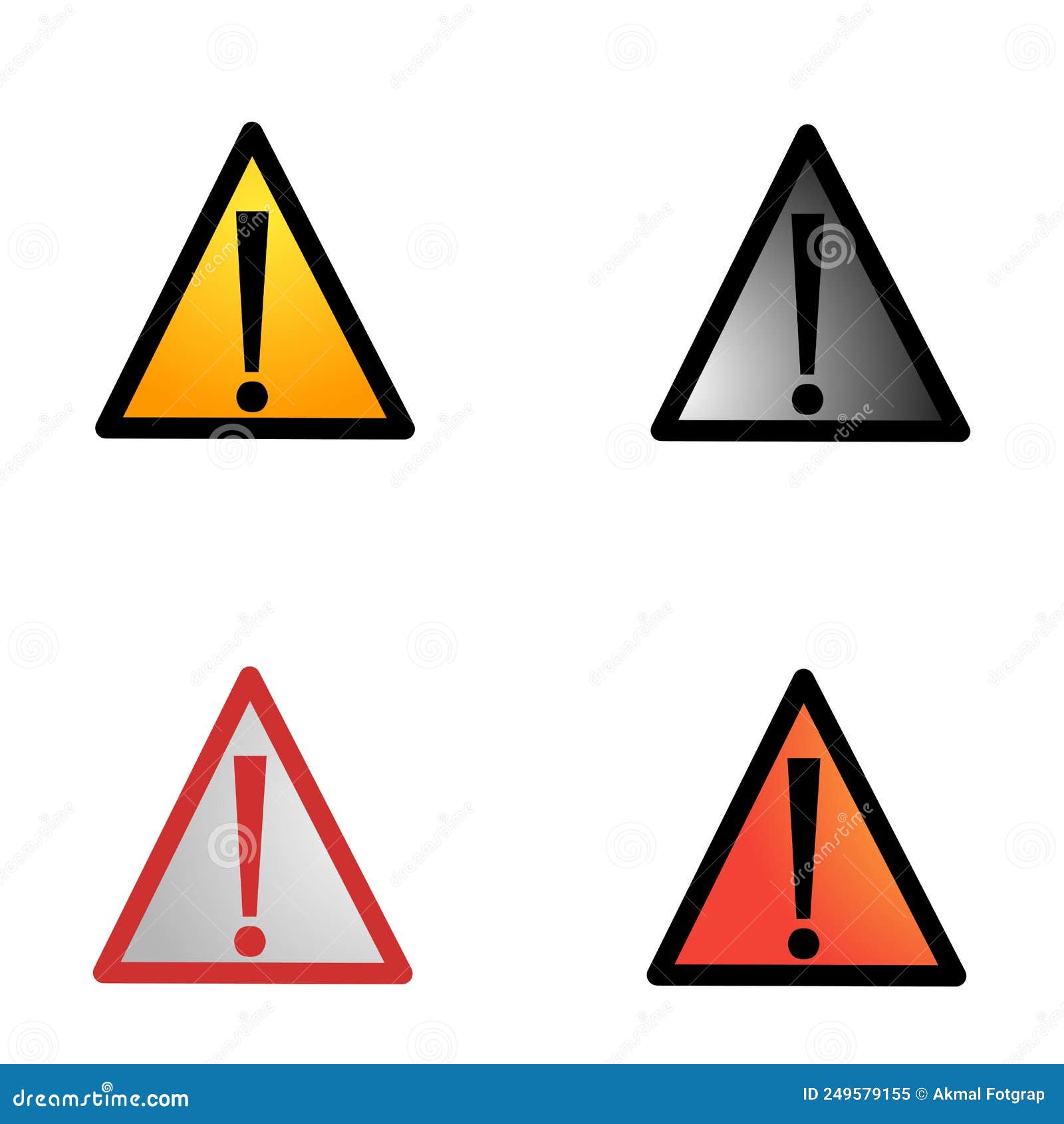 Vector Graphic Illustration a Collection of Various Danger Warning Icon ...