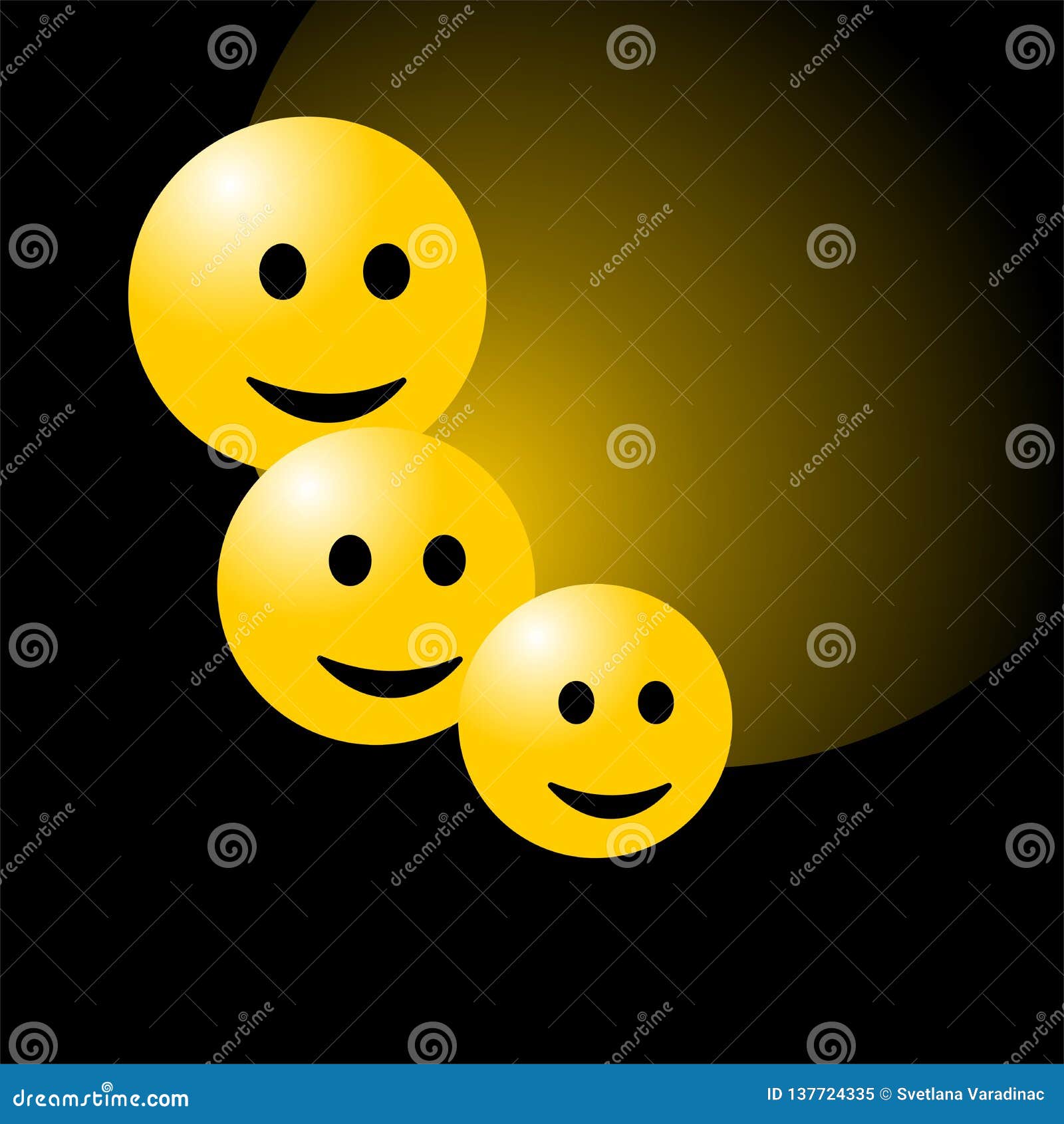 Smile Face Background or Template. Stock Vector - Illustration of happy ...