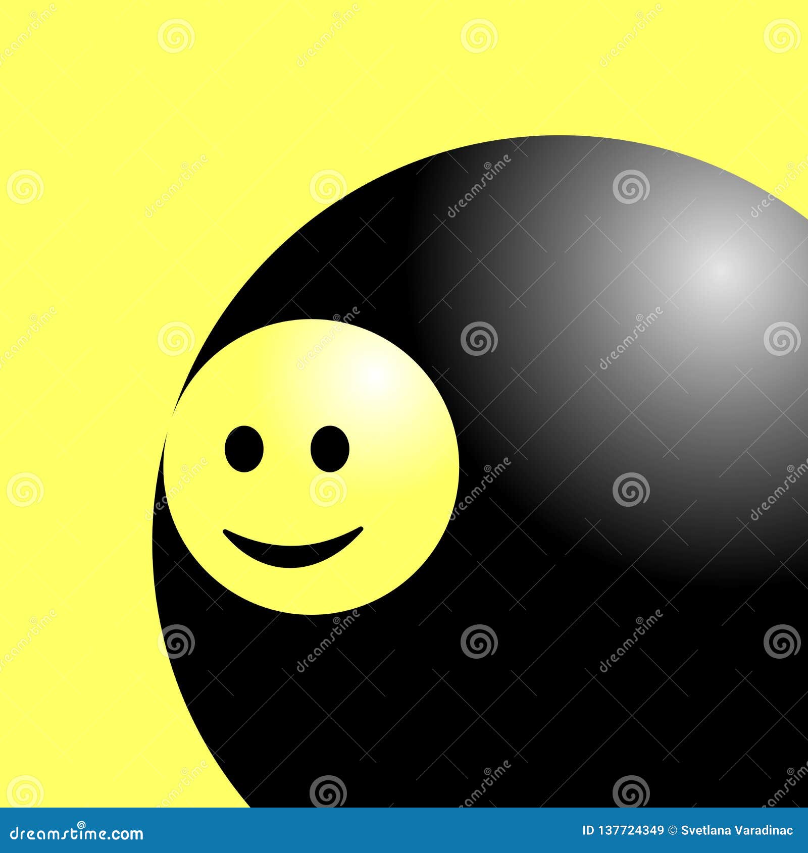 Smile Face Background or Template. Stock Vector - Illustration of cute ...
