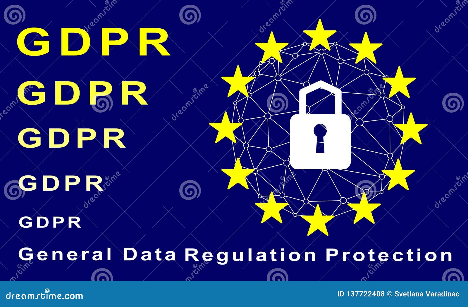General Data Protection Regulation GDPR Concept. Stock Vector ...