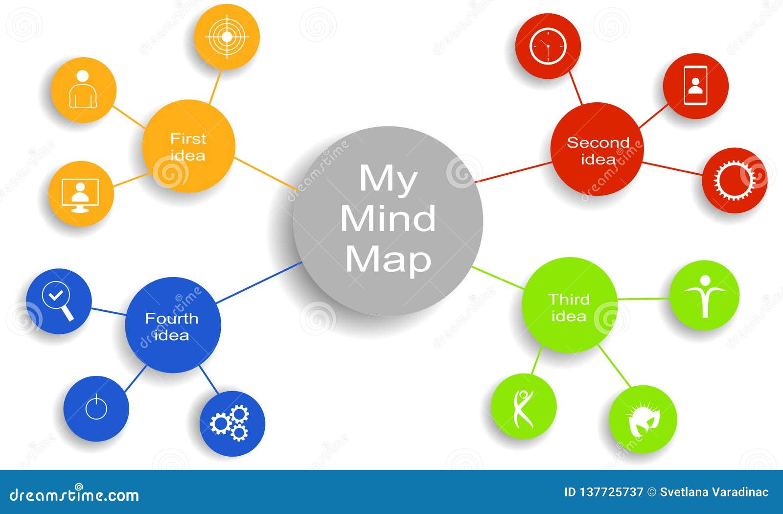 Abstract of My Mind Map Infographic. Stock Vector - Illustration of ...