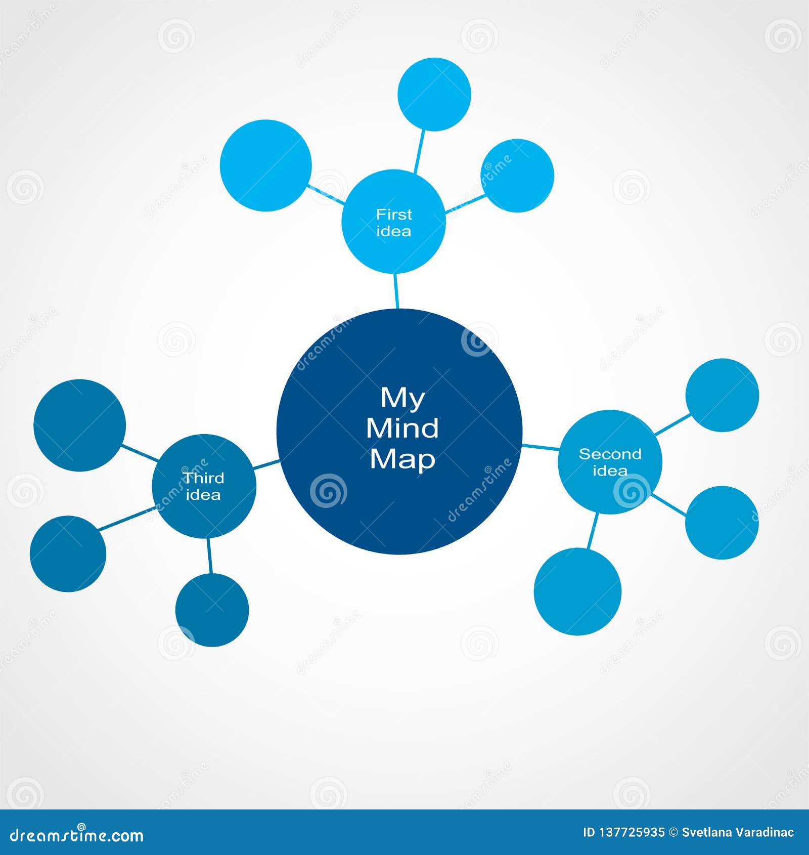 Abstract of My Mind Map Infographic. Stock Vector - Illustration of ...