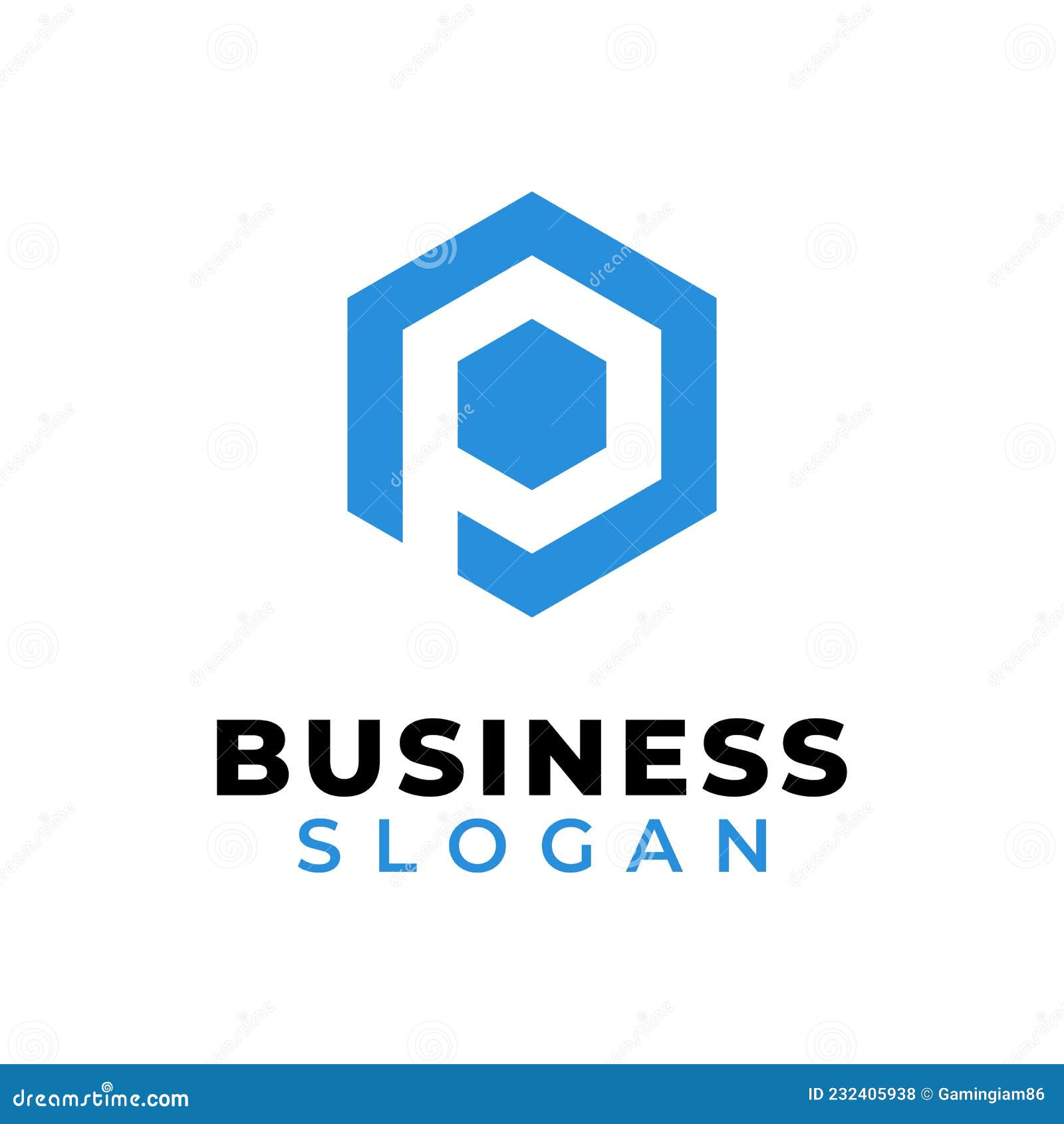 Initial Letter P Hexagon Logo Design Insignia Stock Vector ...