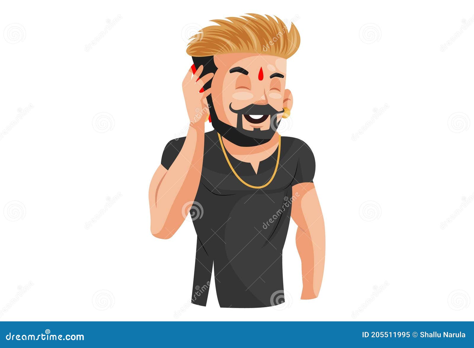 Vector Graphic Illustration of Rajput Boy Stock Vector - Illustration ...