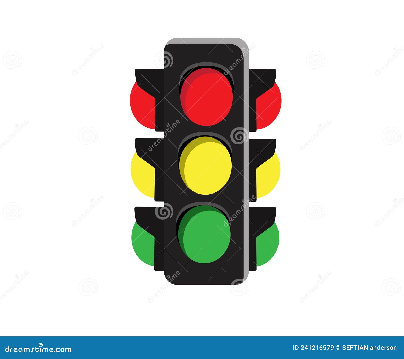Vector Graphic Illustration of a Traffic Light Stock Vector ...