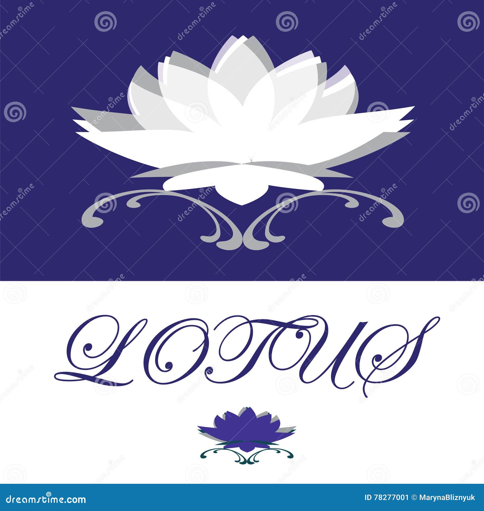 Vector Graphic Image with White Lotus Stock Vector - Illustration of ...