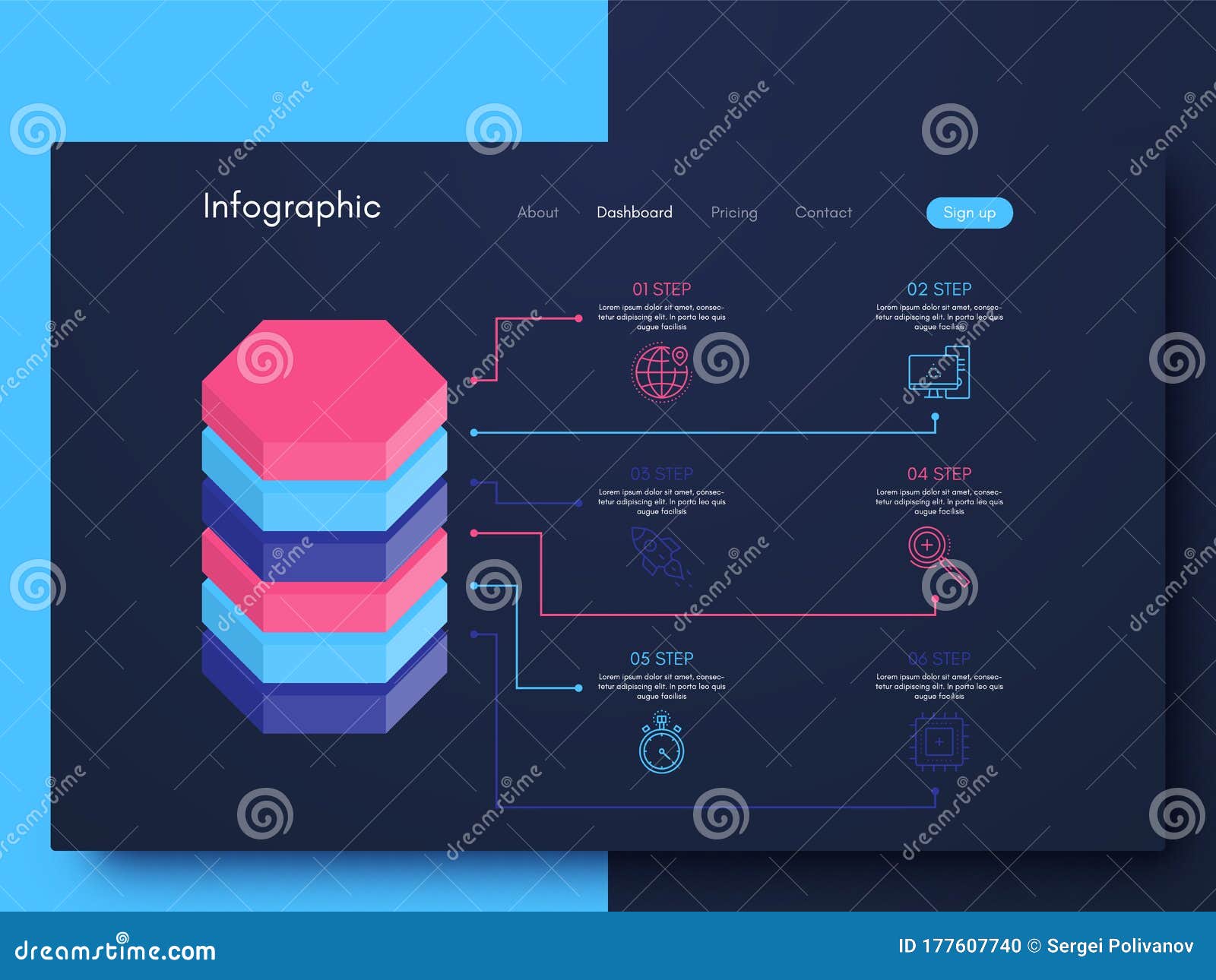 Vector Graphic Infographics. Template for Creating Mobile Applications ...