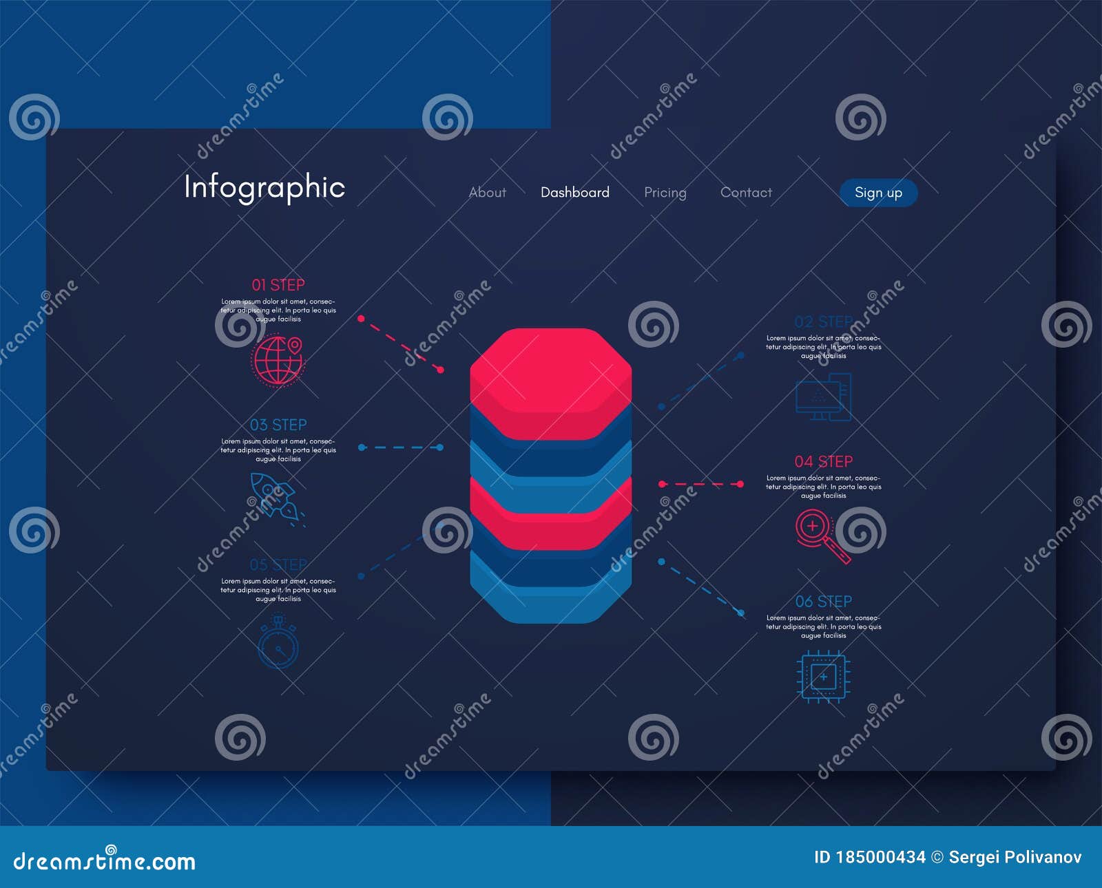 Vector Graphic Infographics. Template for Creating Mobile Applications ...