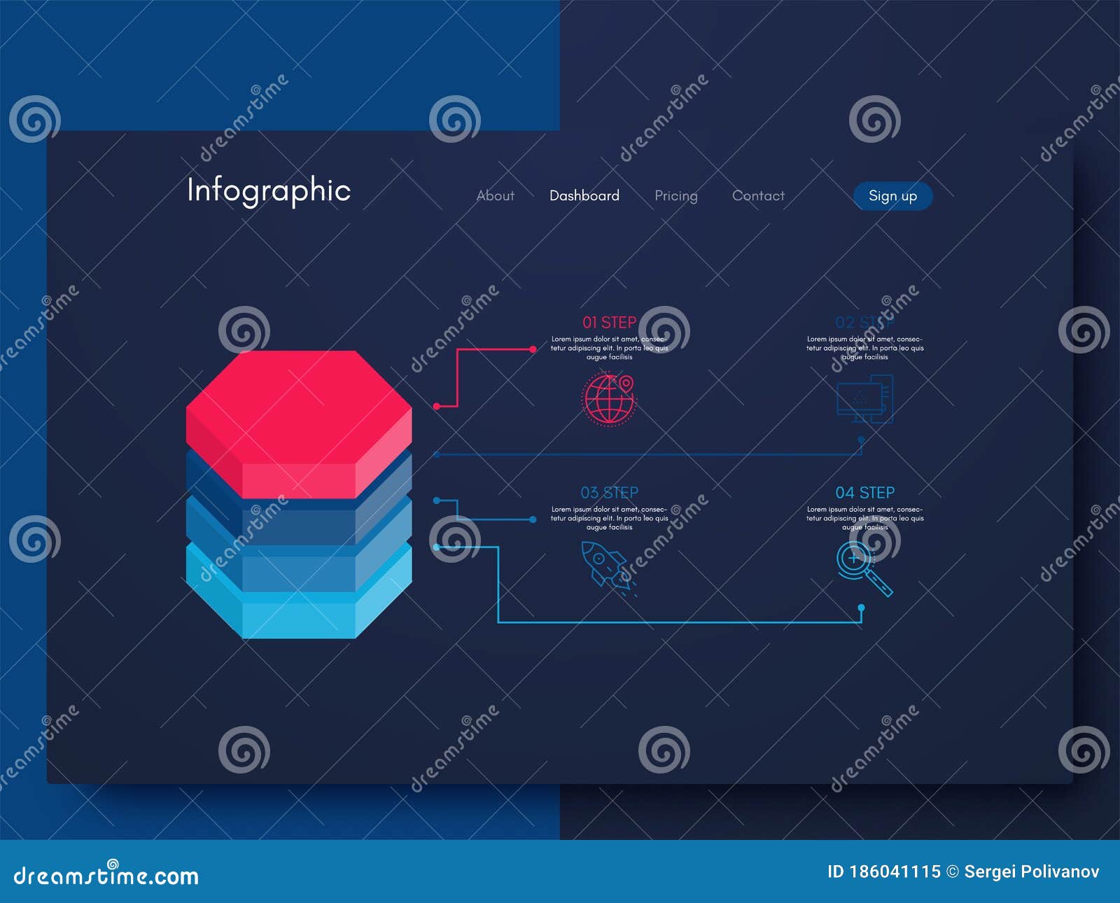 Vector Graphic Infographics. Template for Creating Mobile Applications ...