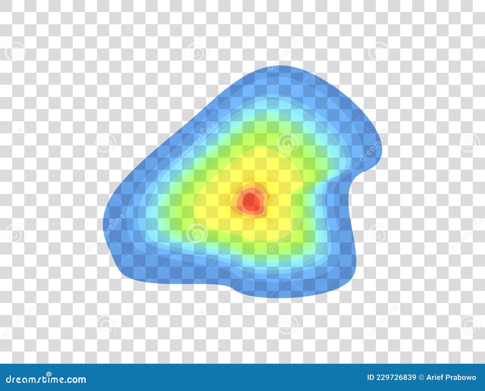 Vector Graphic of Infrared Rays with Hot Spots Spectrum on Transparent ...