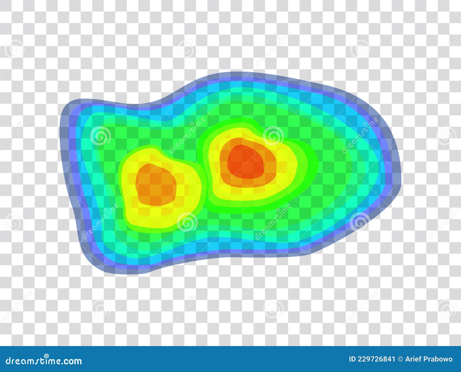 Vector Graphic Of Infrared Rays With Hot Spots Spectrum On Transparent ...