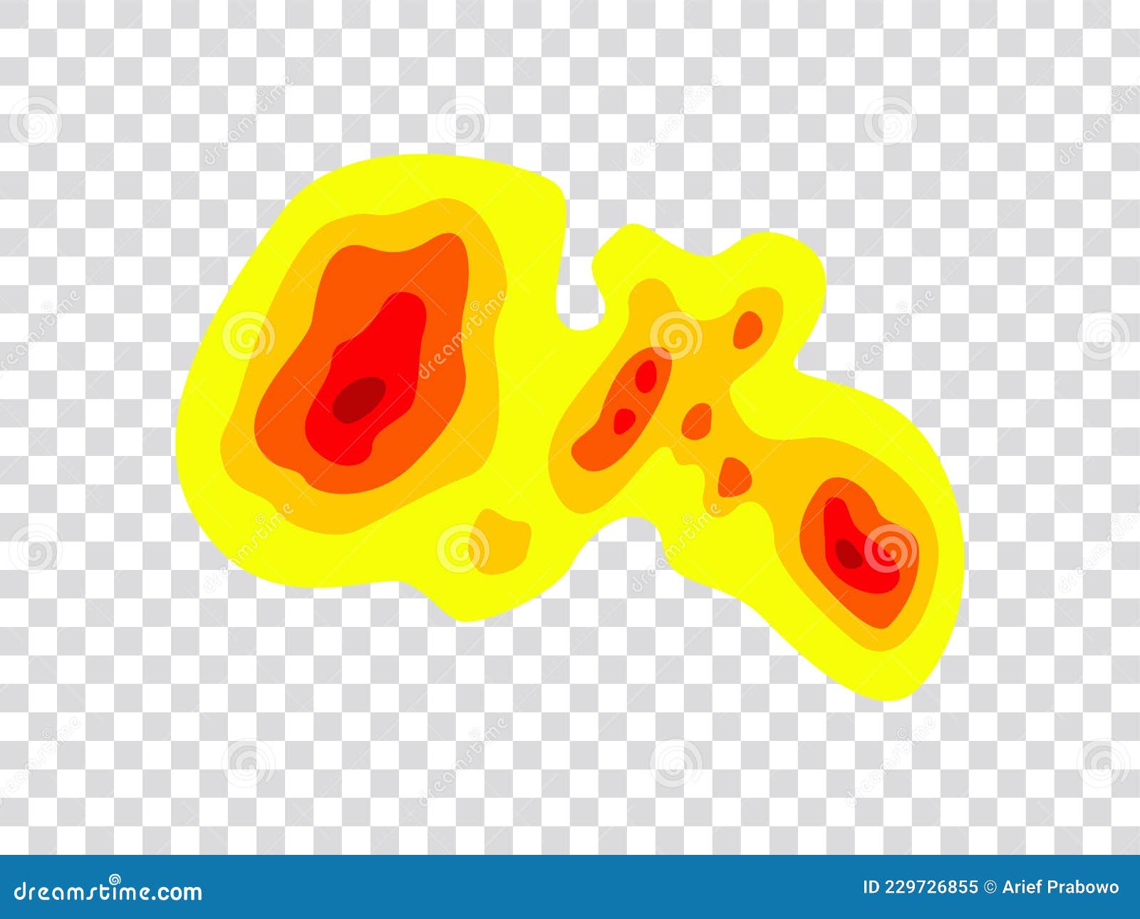 Vector Graphic of Infrared Rays with Hot Spots Spectrum on Transparent ...