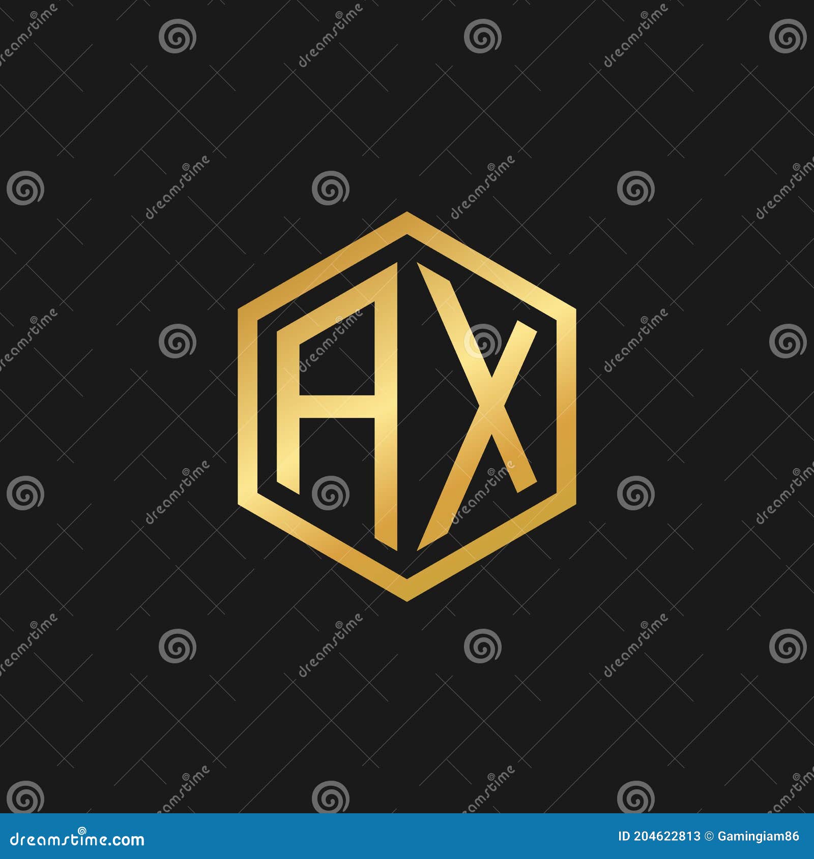 Vector Graphic Initials Letter AX Logo Design Template Stock Vector ...