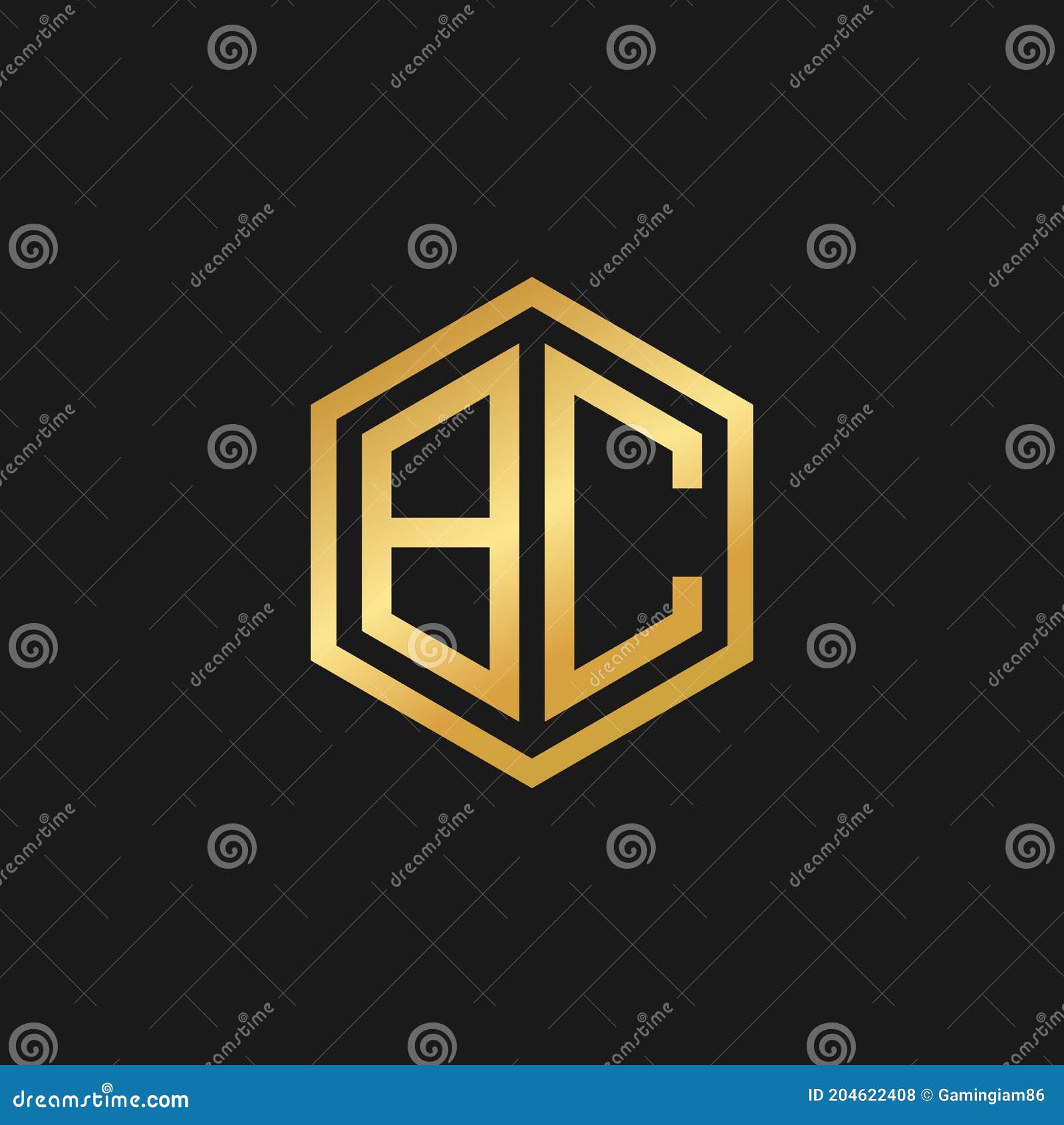 Vector Graphic Initials Letter BC Logo Design Template Stock Vector ...