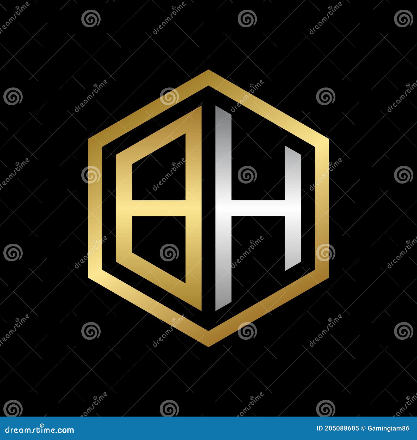 Vector Graphic Initials Letter BH Logo Design Template | CartoonDealer ... Vector Graphic Initials Letter BH Logo Design Template | CartoonDealer ...