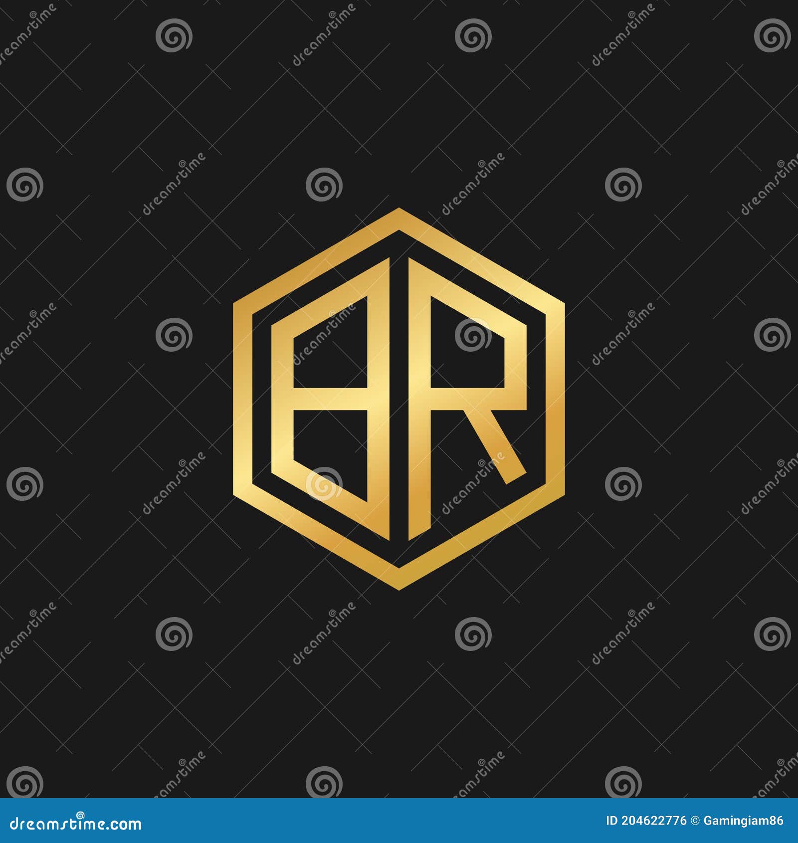 Vector Graphic Initials Letter BR Logo Design Template Stock Vector ...