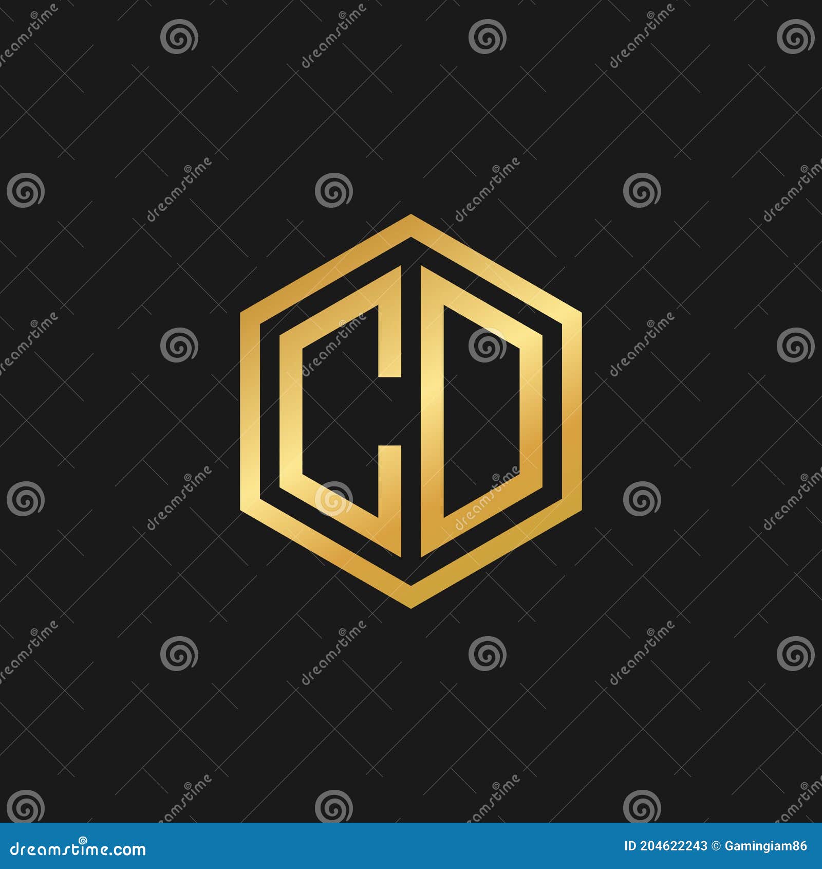 Vector Graphic Initials Letter CD Logo Design Template Stock Vector ...