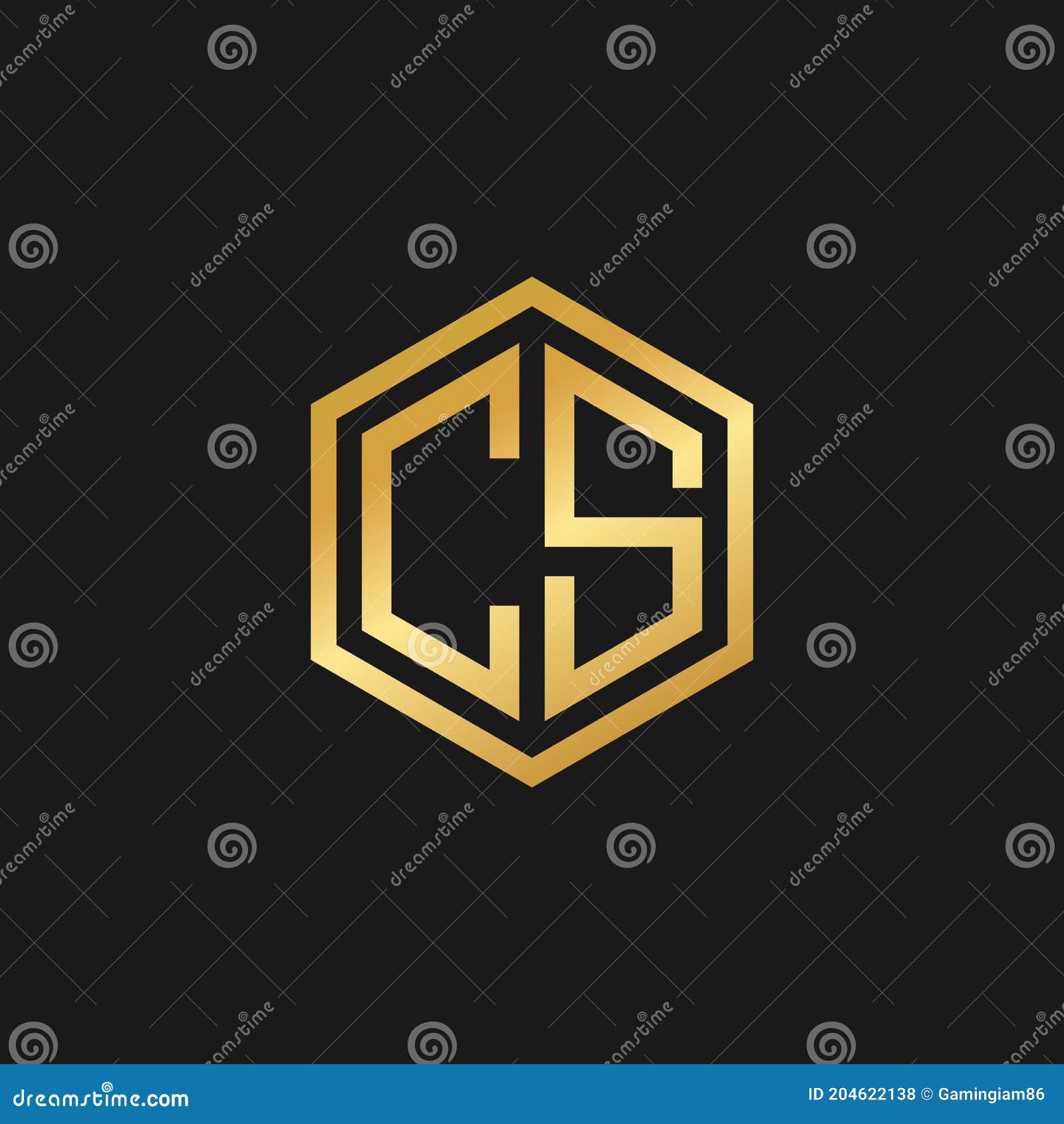 Vector Graphic Initials Letter CS Logo Design Template Stock Vector ...