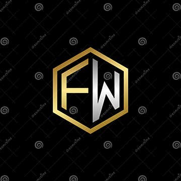Vector Graphic Initials Letter FW Logo Design Template Stock Vector ...
