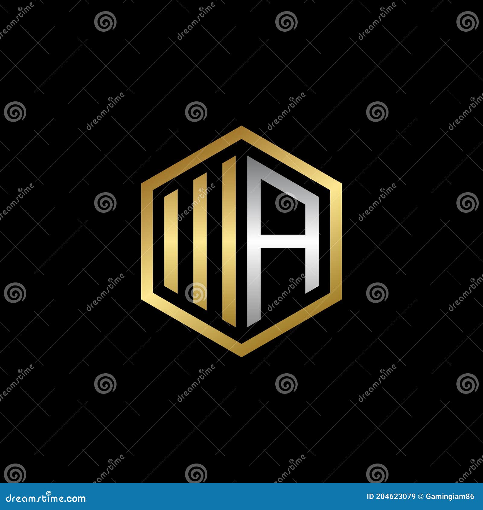 Vector Graphic Initials Letter IA Logo Design Template Stock Vector ...