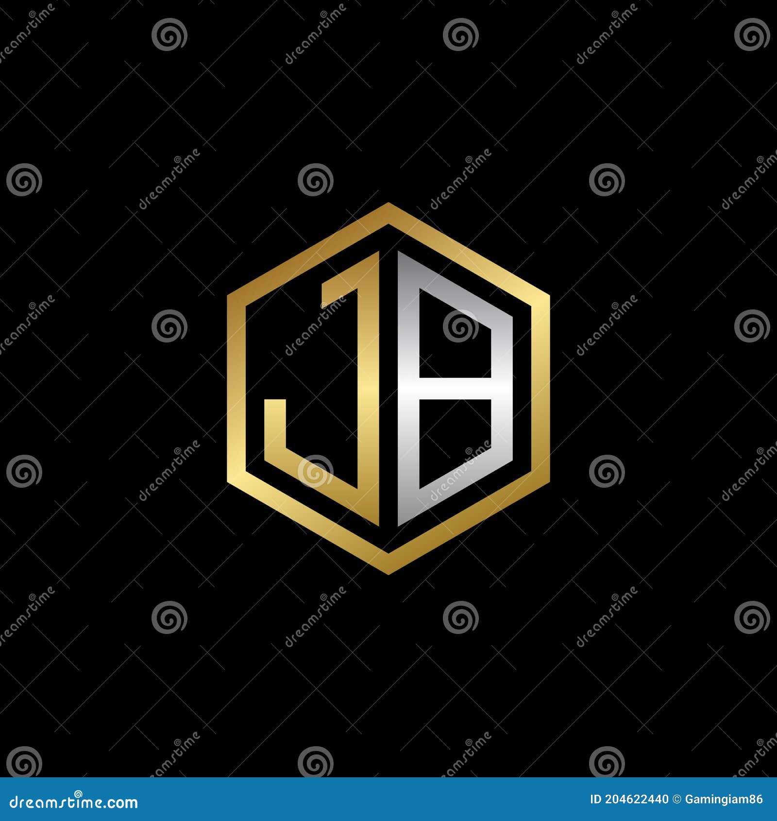 Vector Graphic Initials Letter JB Logo Design Template Stock Vector ...