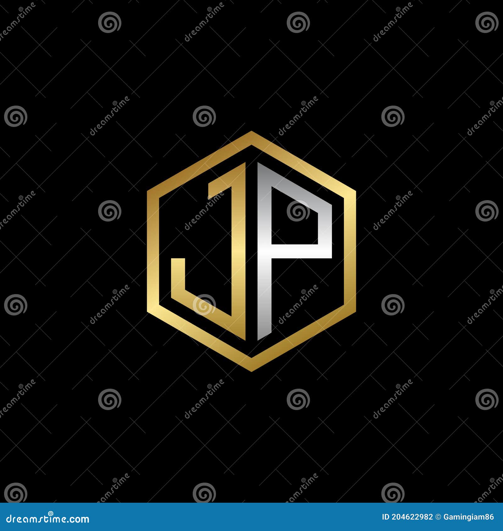 Vector Graphic Initials Letter JP Logo Design Template Stock Vector ...