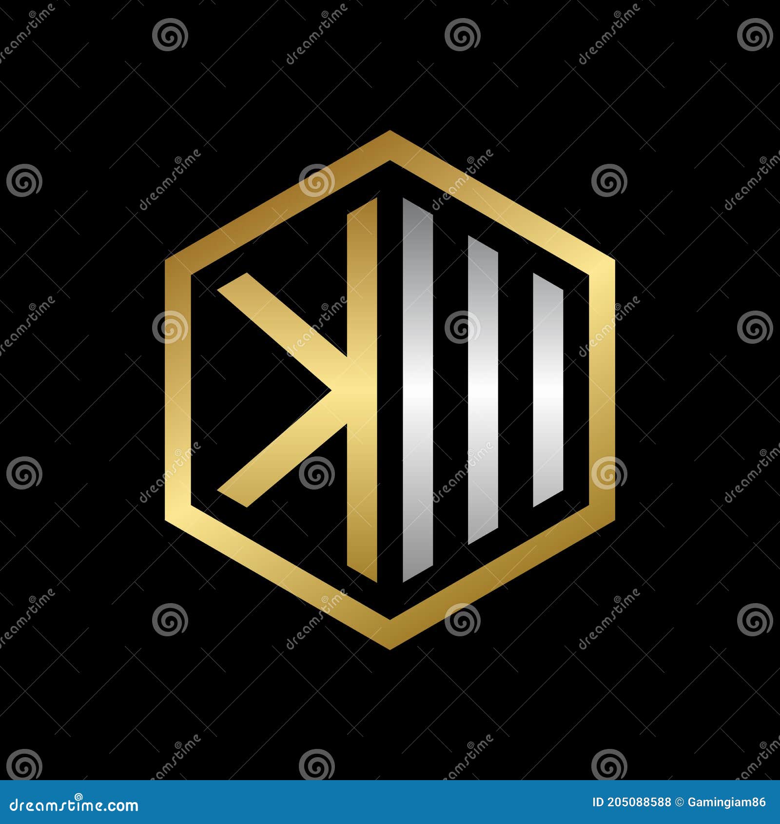 Vector Graphic Initials Letter KI Logo Design Template Stock Vector ...