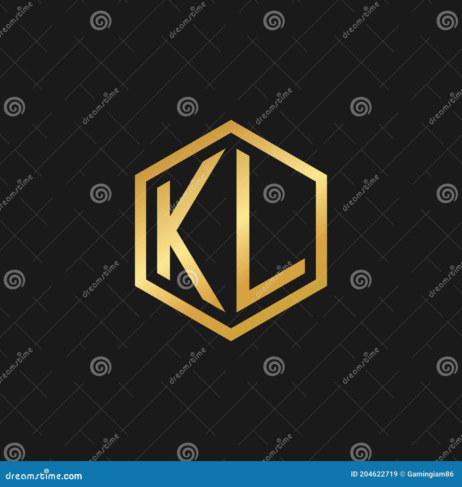 Vector Graphic Initials Letter KL Logo Design Template Stock Vector ...