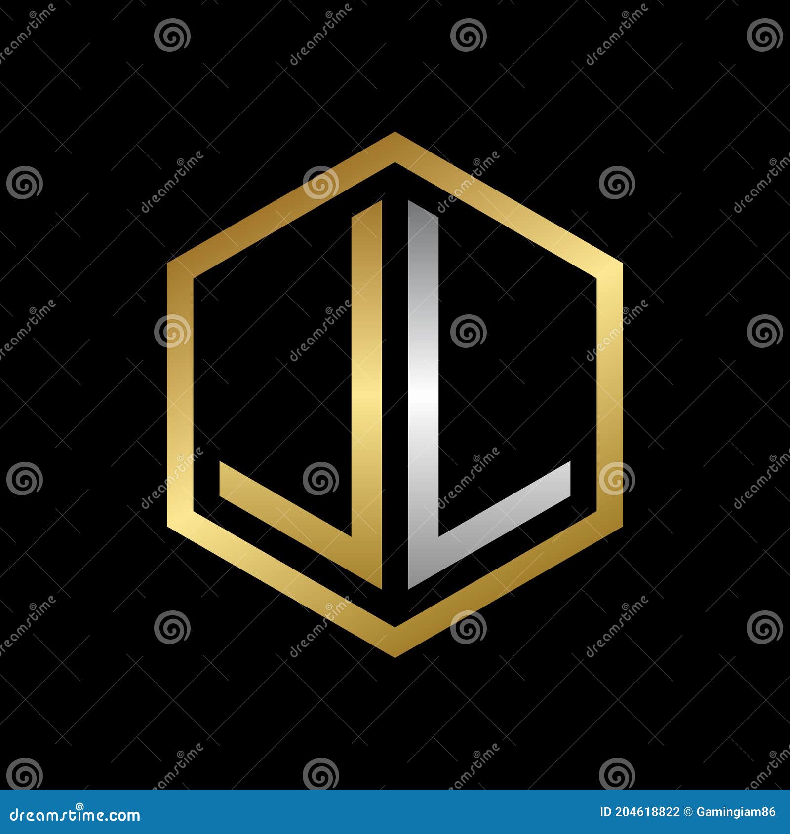 Vector Graphic Initials Letter LL Logo Design Template Stock Vector ...
