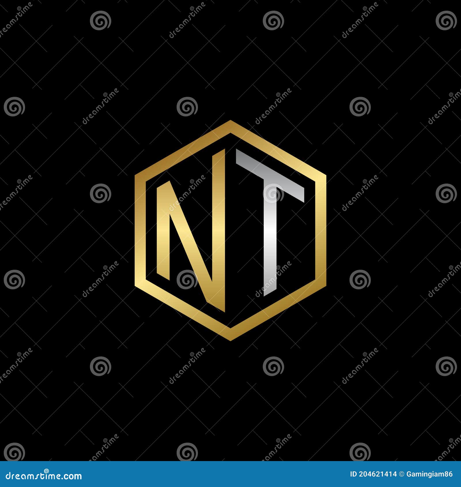 Vector Graphic Initials Letter NT Logo Design Template Stock Vector ...