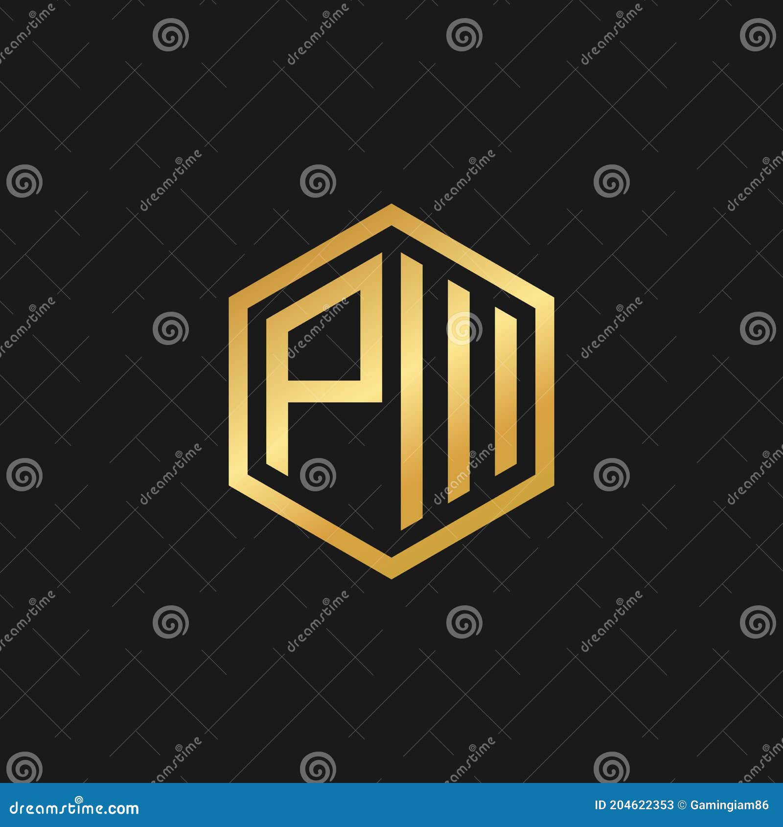 Vector Graphic Initials Letter PI Logo Design Template Stock Vector ...