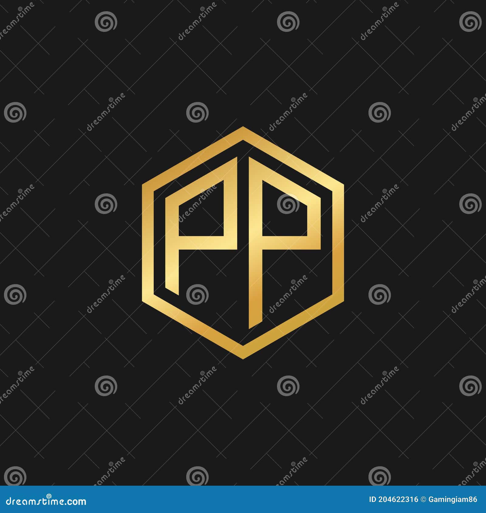 Vector Graphic Initials Letter PP Logo Design Template Stock Vector ...