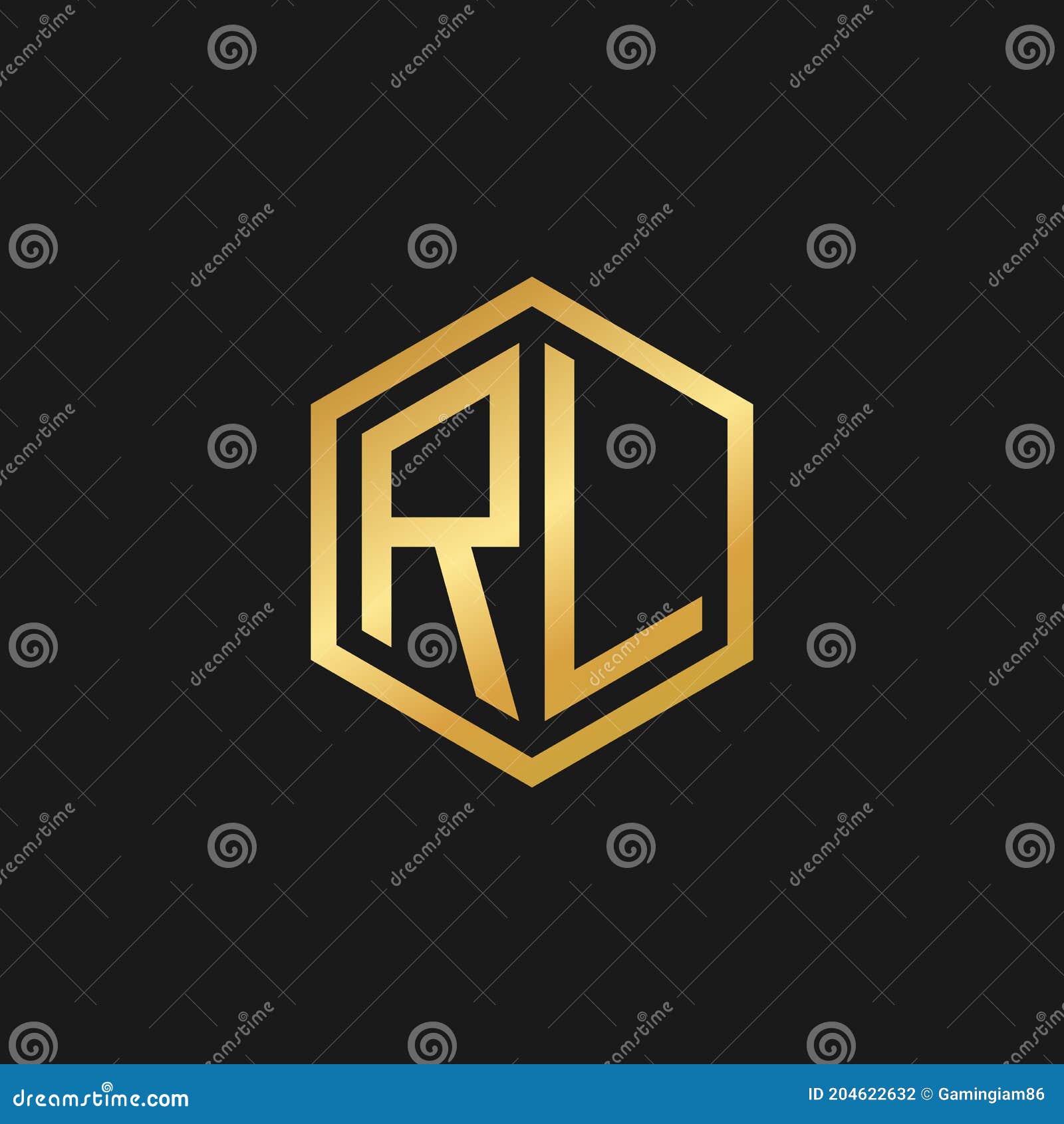 Vector Graphic Initials Letter RL Logo Design Template Stock Vector ...