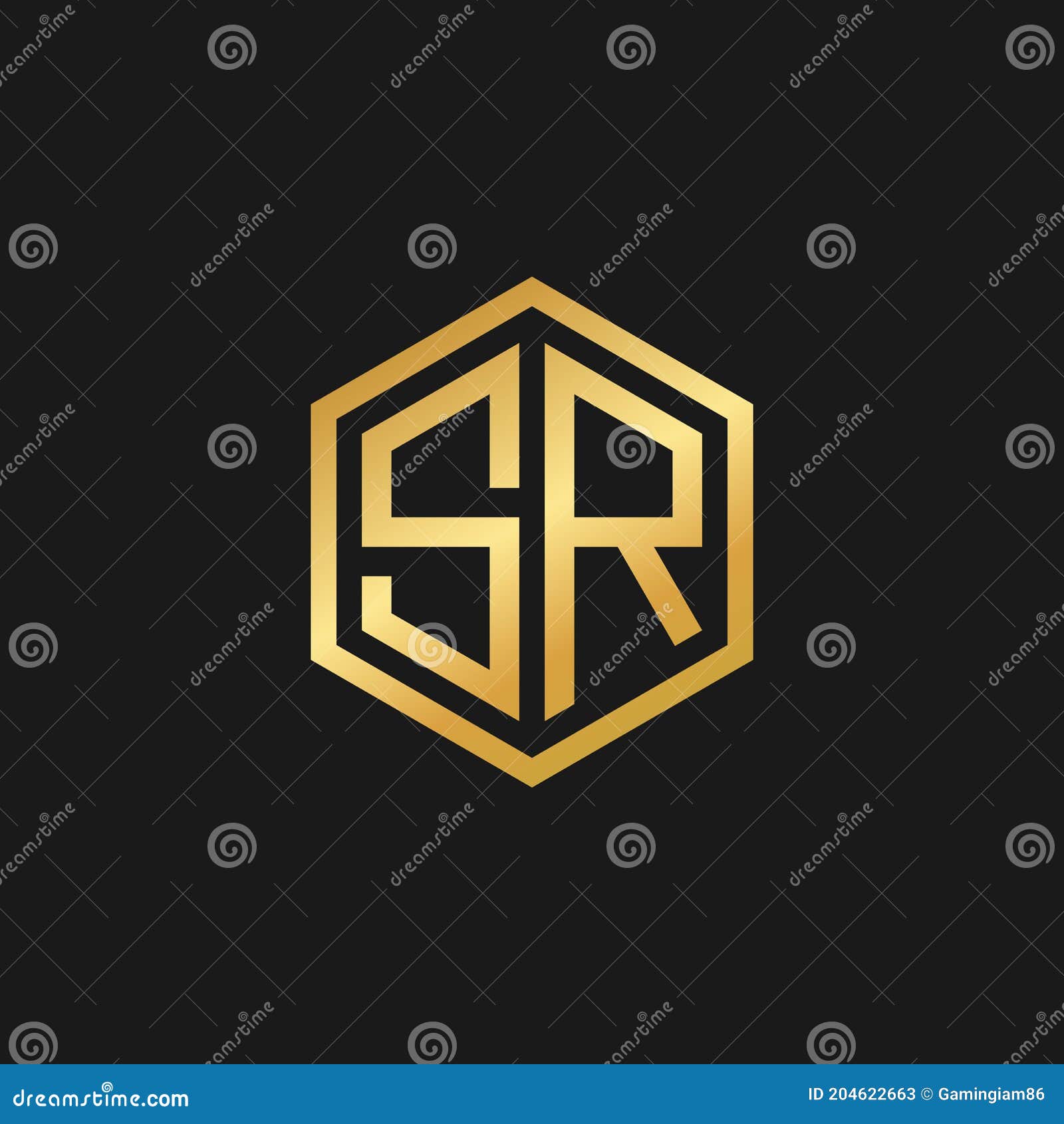 Vector Graphic Initials Letter SR Logo Design Template Stock Vector ...