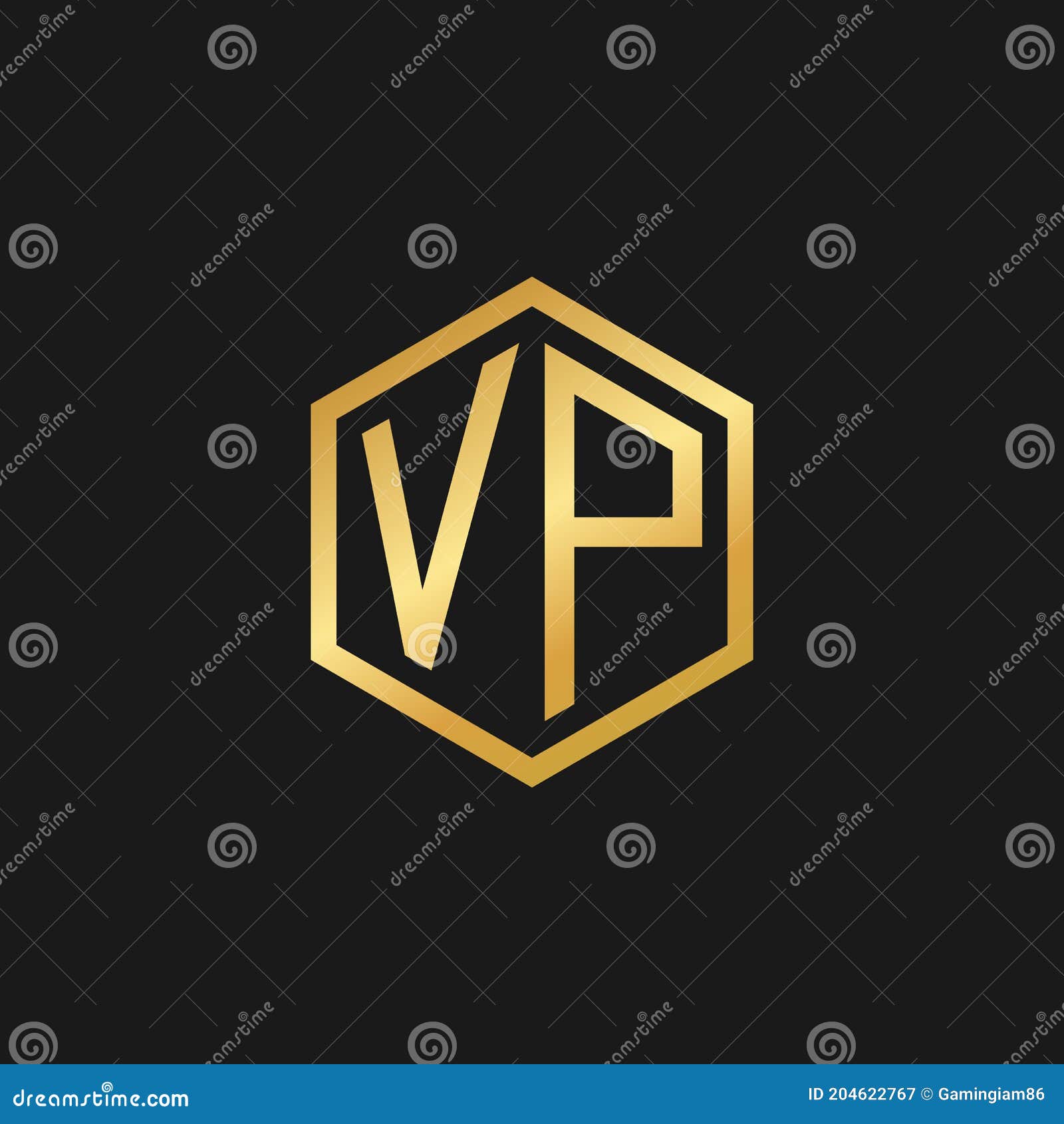 Vector Graphic Initials Letter VP Logo Design Template Stock Vector ...