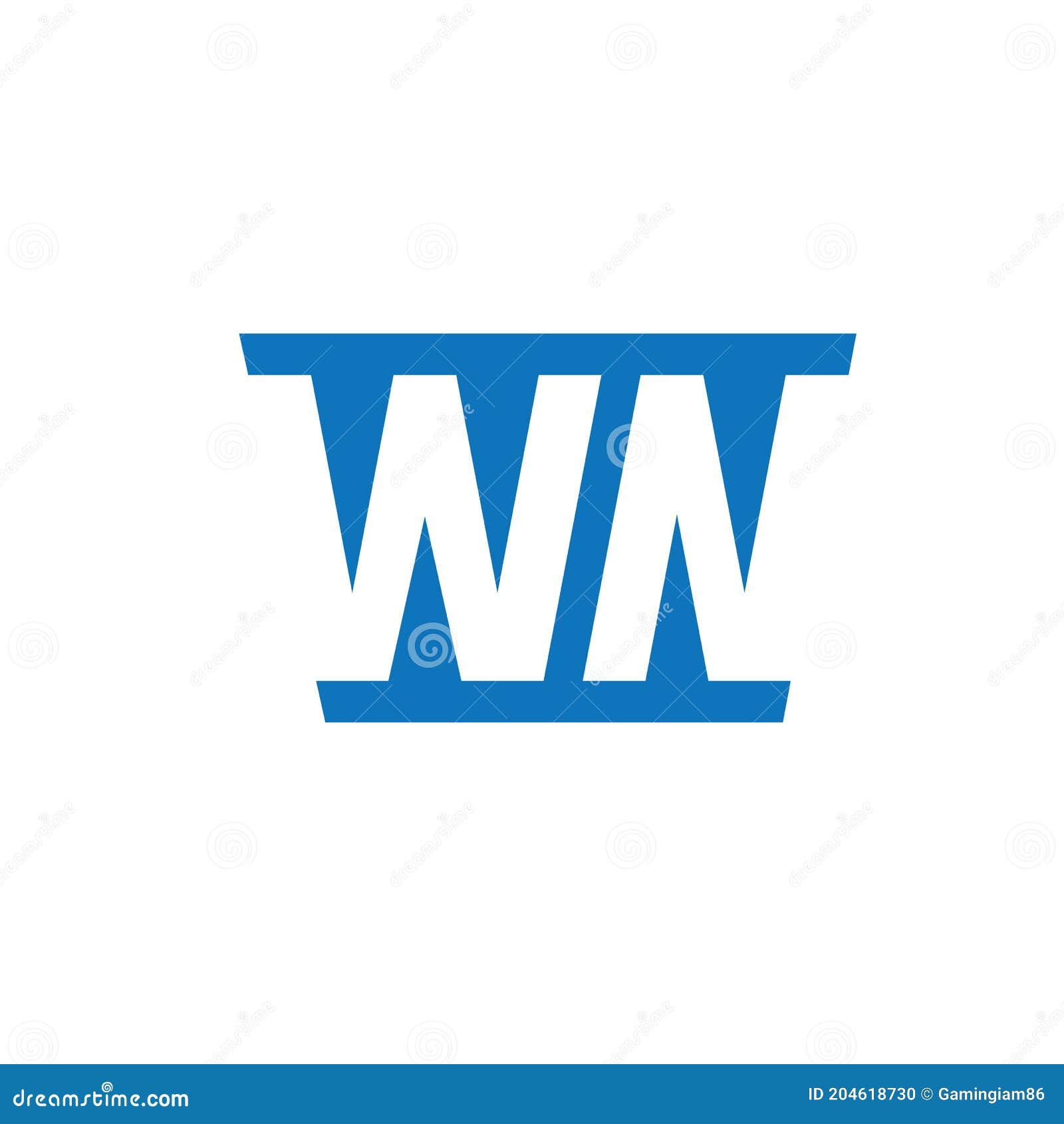 Vector Graphic of Initials Letter WN Monogram Logo Design Stock Vector ...