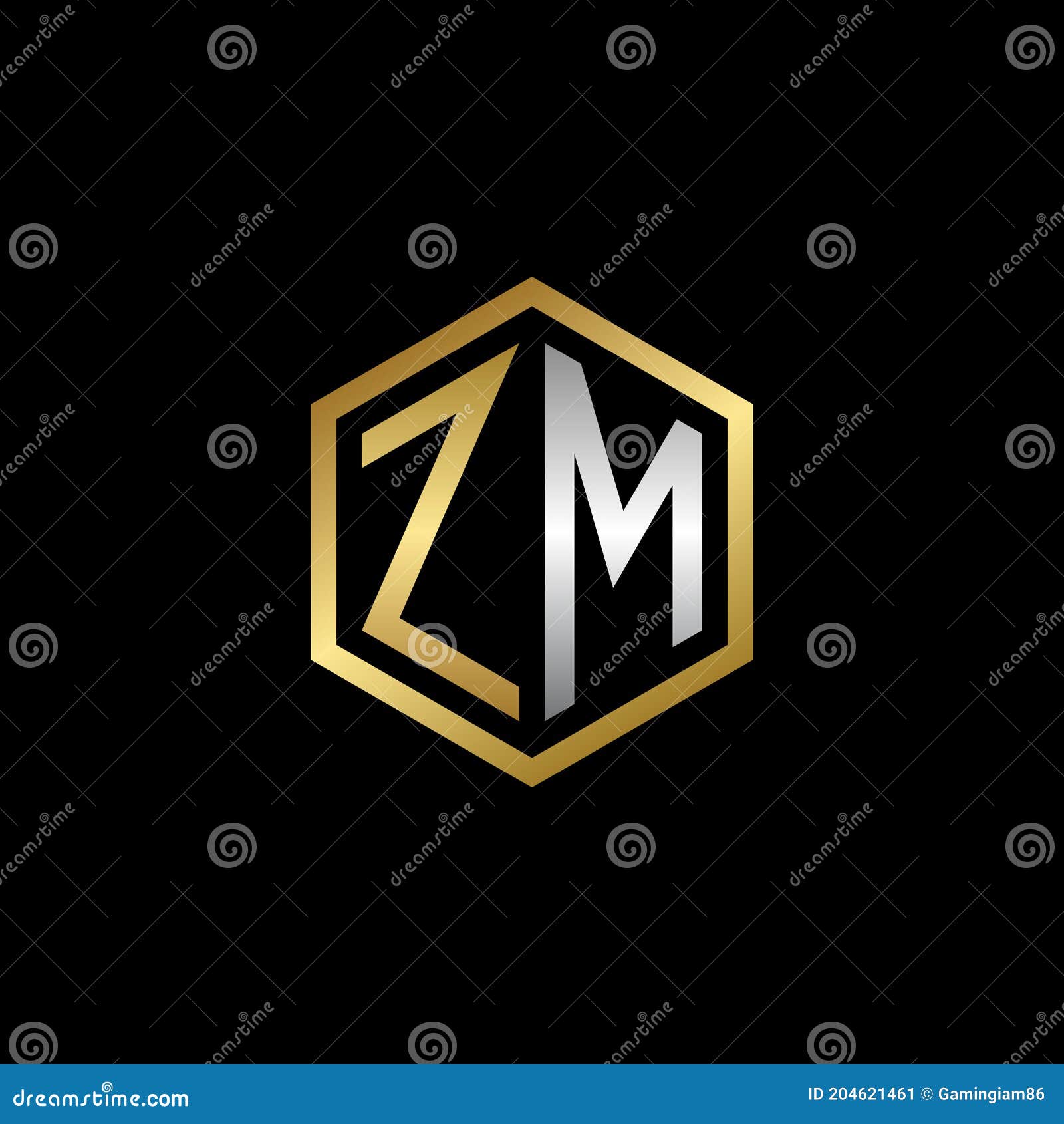 Vector Graphic Initials Letter ZM Logo Design Template Stock Vector ...