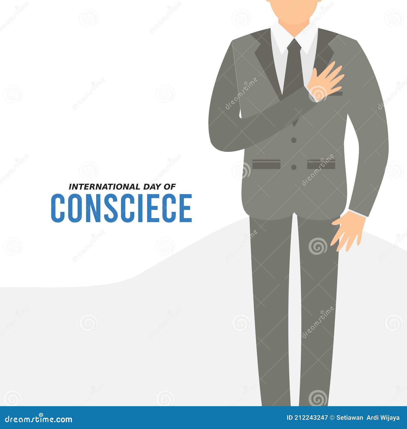 International Day Of Conscience Holiday Card. Poster With Earth Map ...