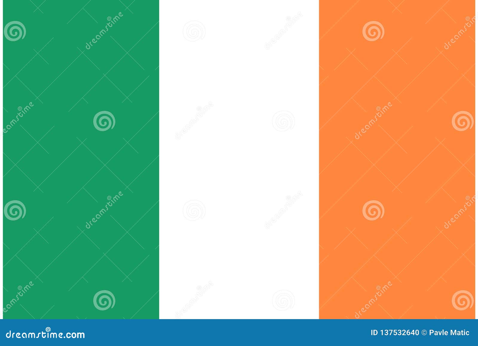 Simple Flag of Ireland Background Stock Vector - Illustration of ...