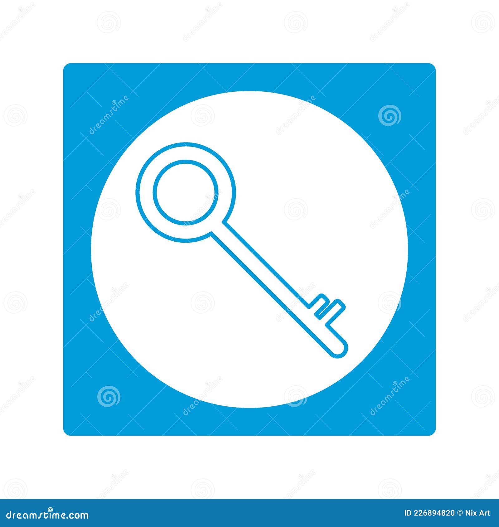 Vector Graphic of Key - White Moon Style - Simple Illustration ...