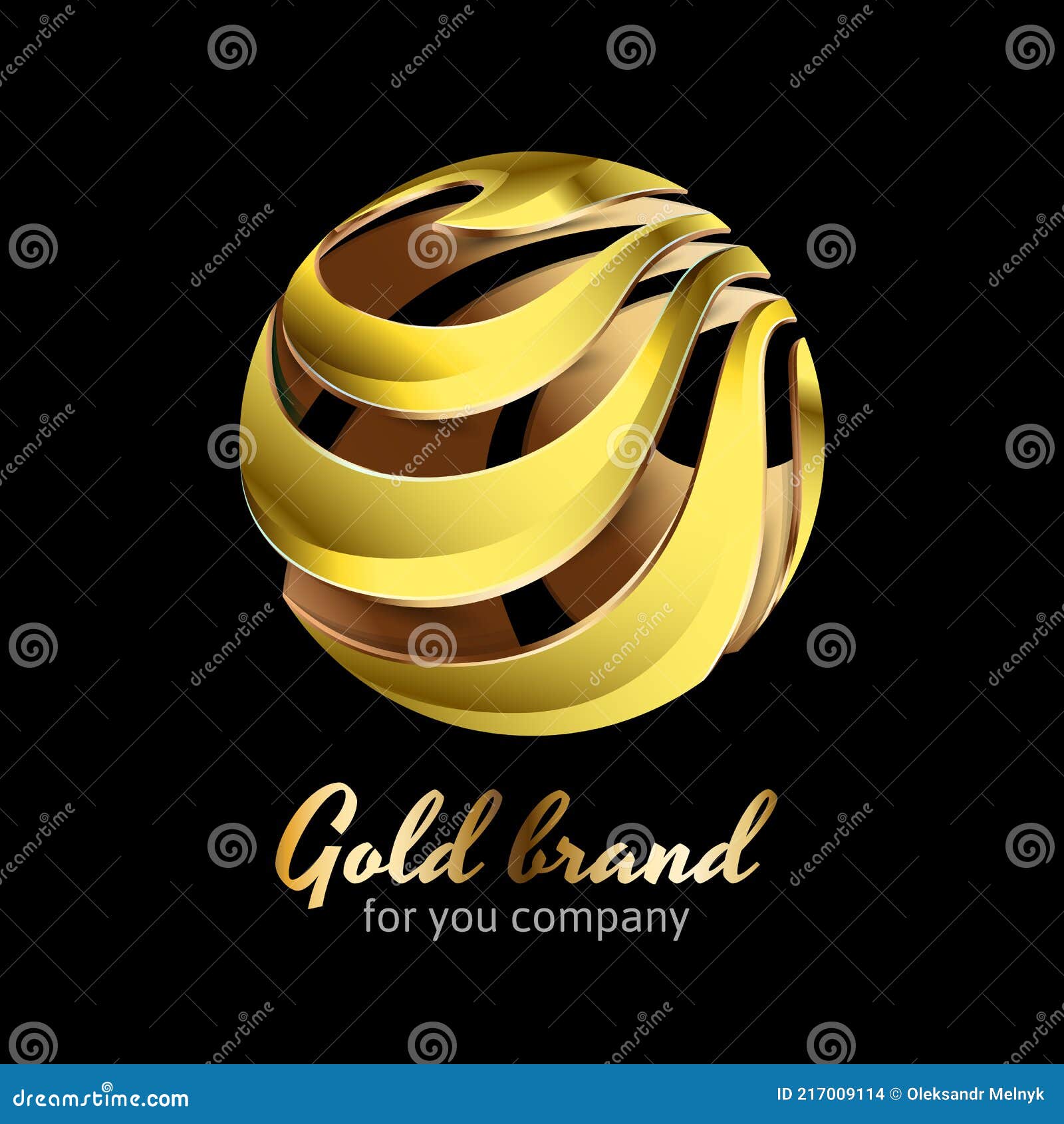 Vector Graphic Logo Abstract Gold Circle Symbol for Your Company with ...