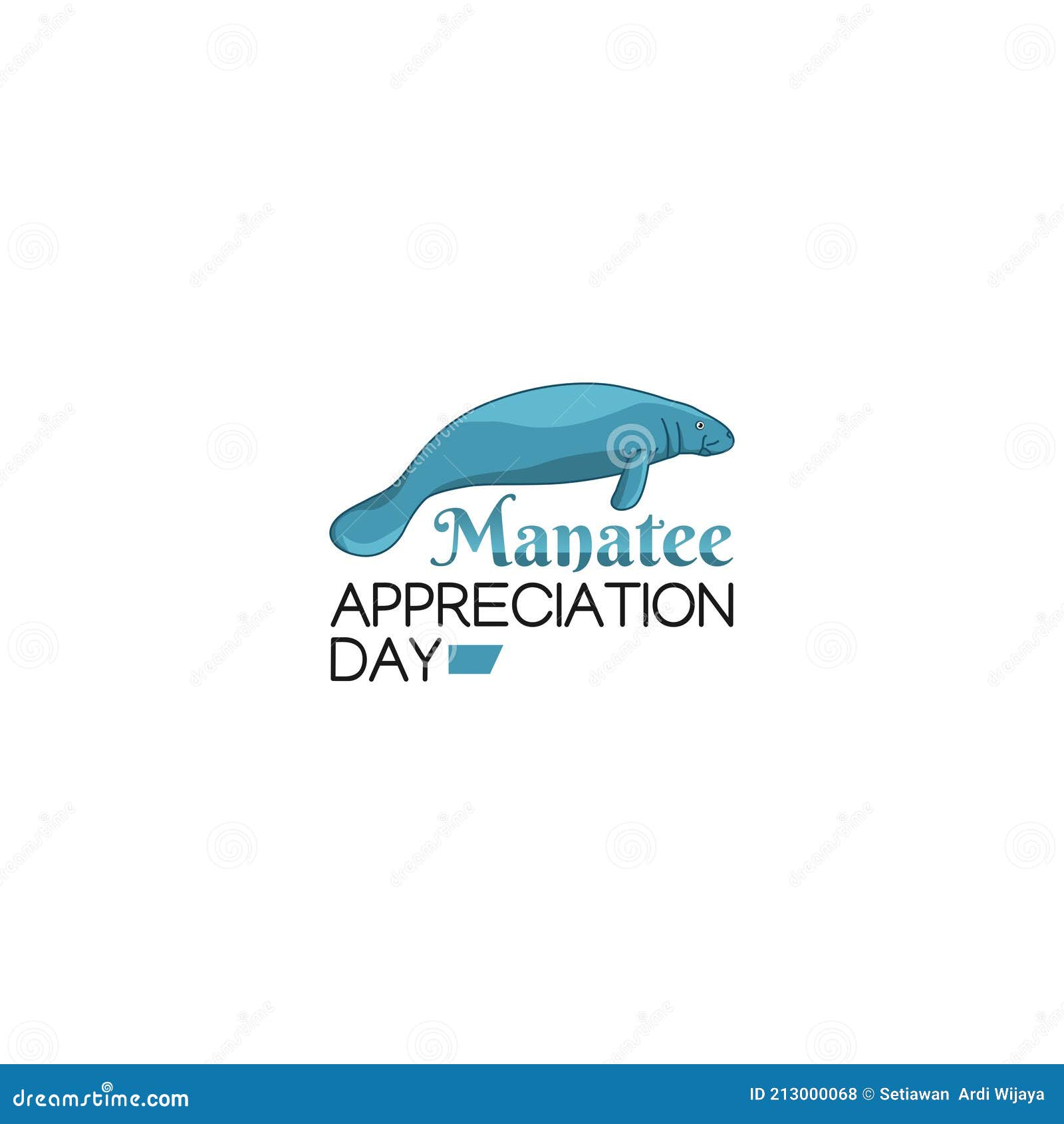 Vector Graphic of Manatee Appreciation Day Good for Manatee ...