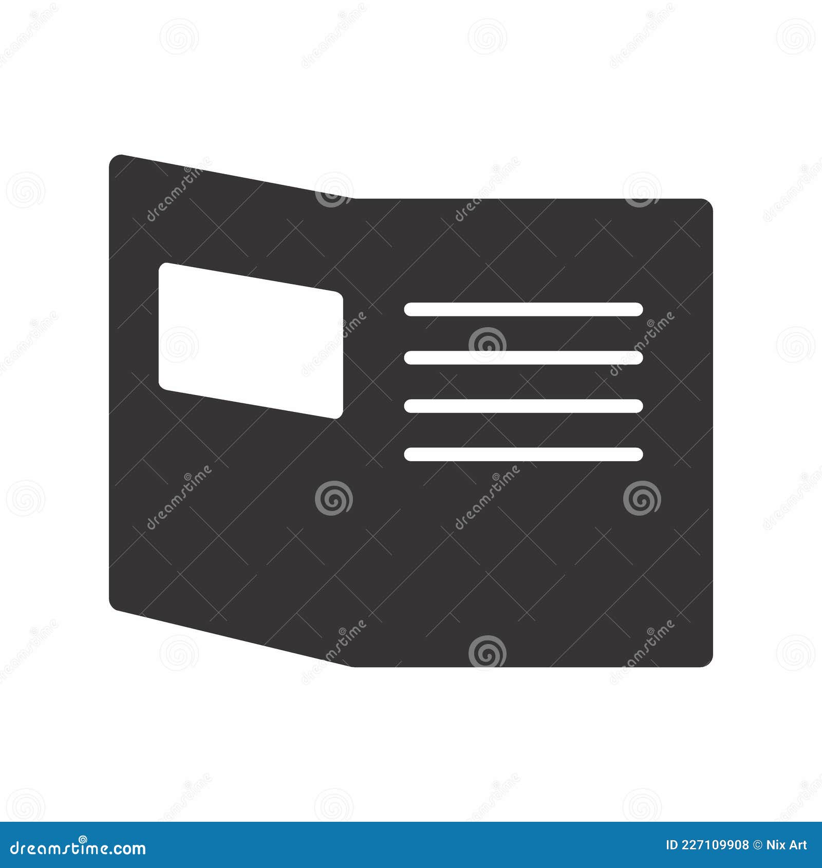 Vector Graphic of Menu Book - Black Style - Simple Illustration ...
