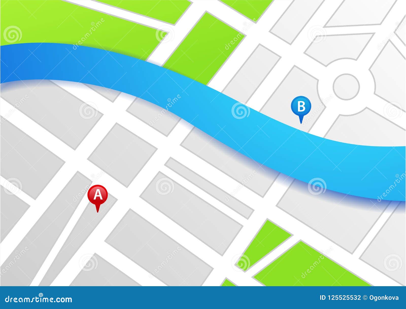 Map Navigation System GPS Navigator Stock Vector - Illustration of ...