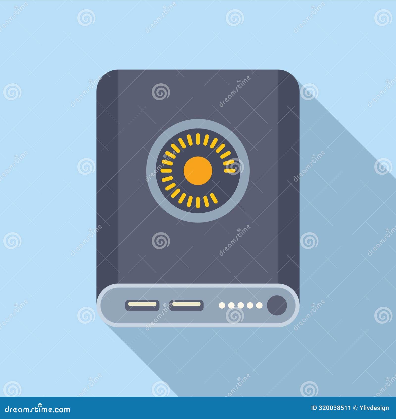 Flat Design Illustration of a Secure Safe Stock Illustration ...